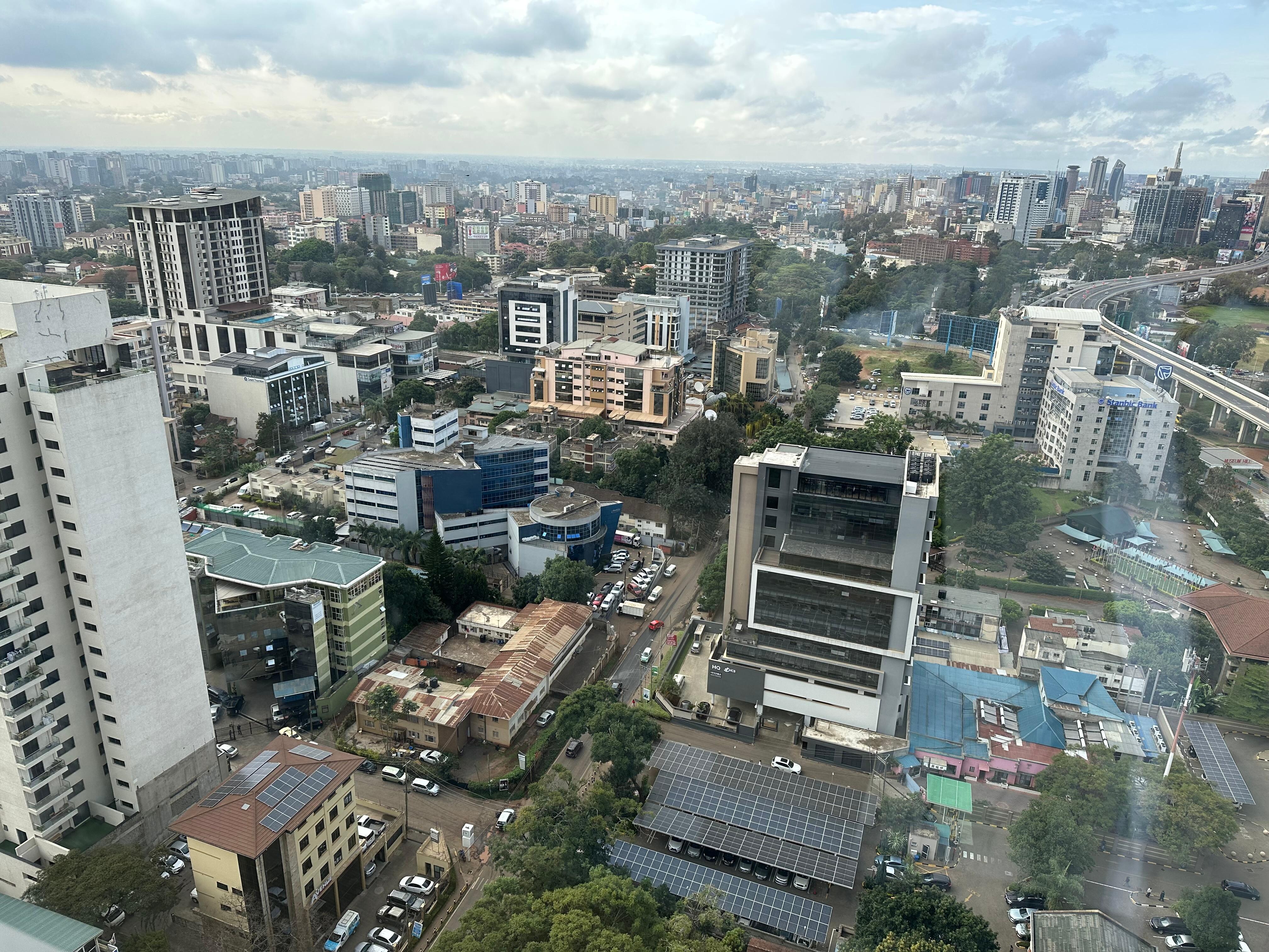 Nairobi skyline from the Marriott