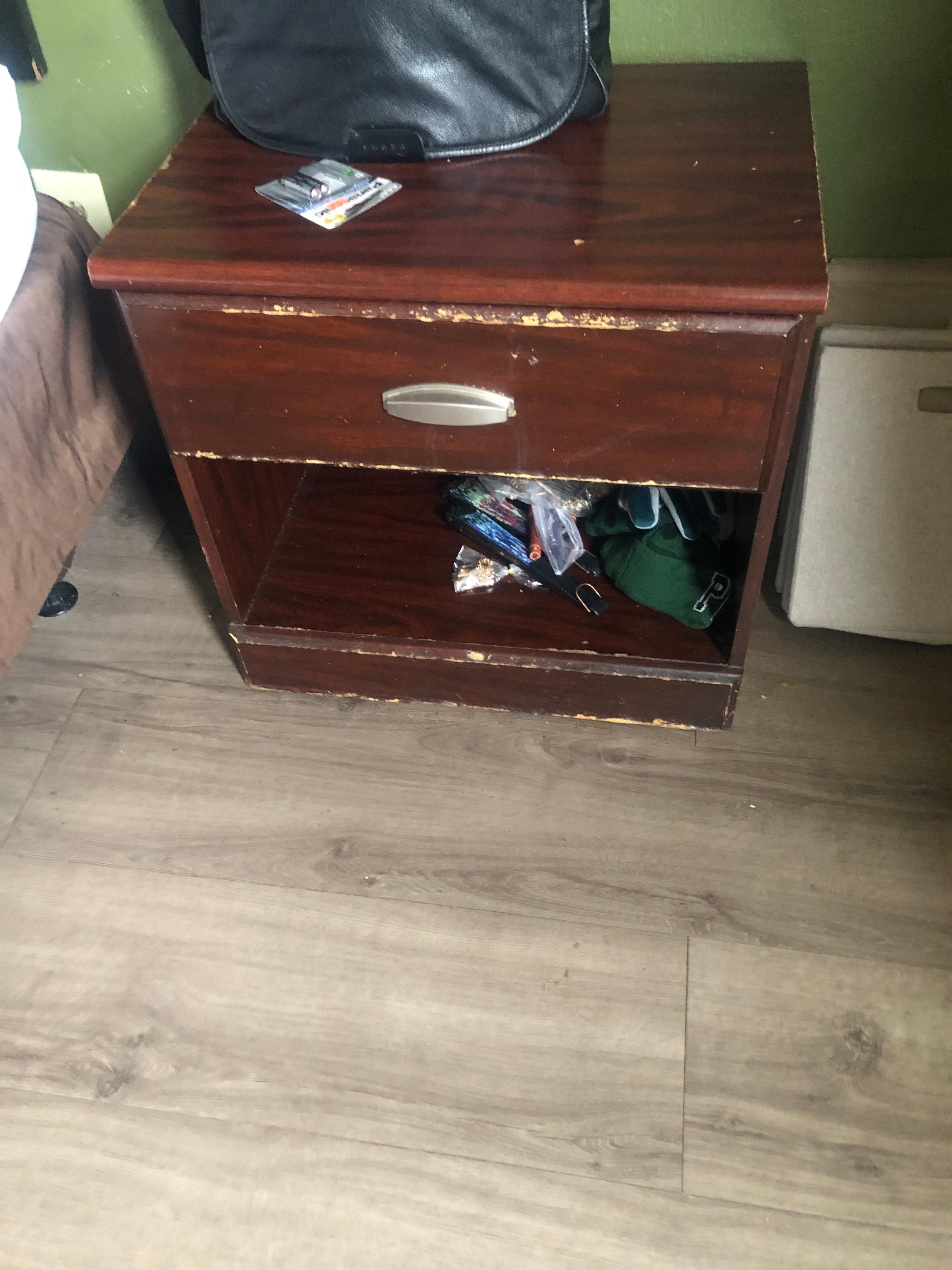 Old destroyed end table