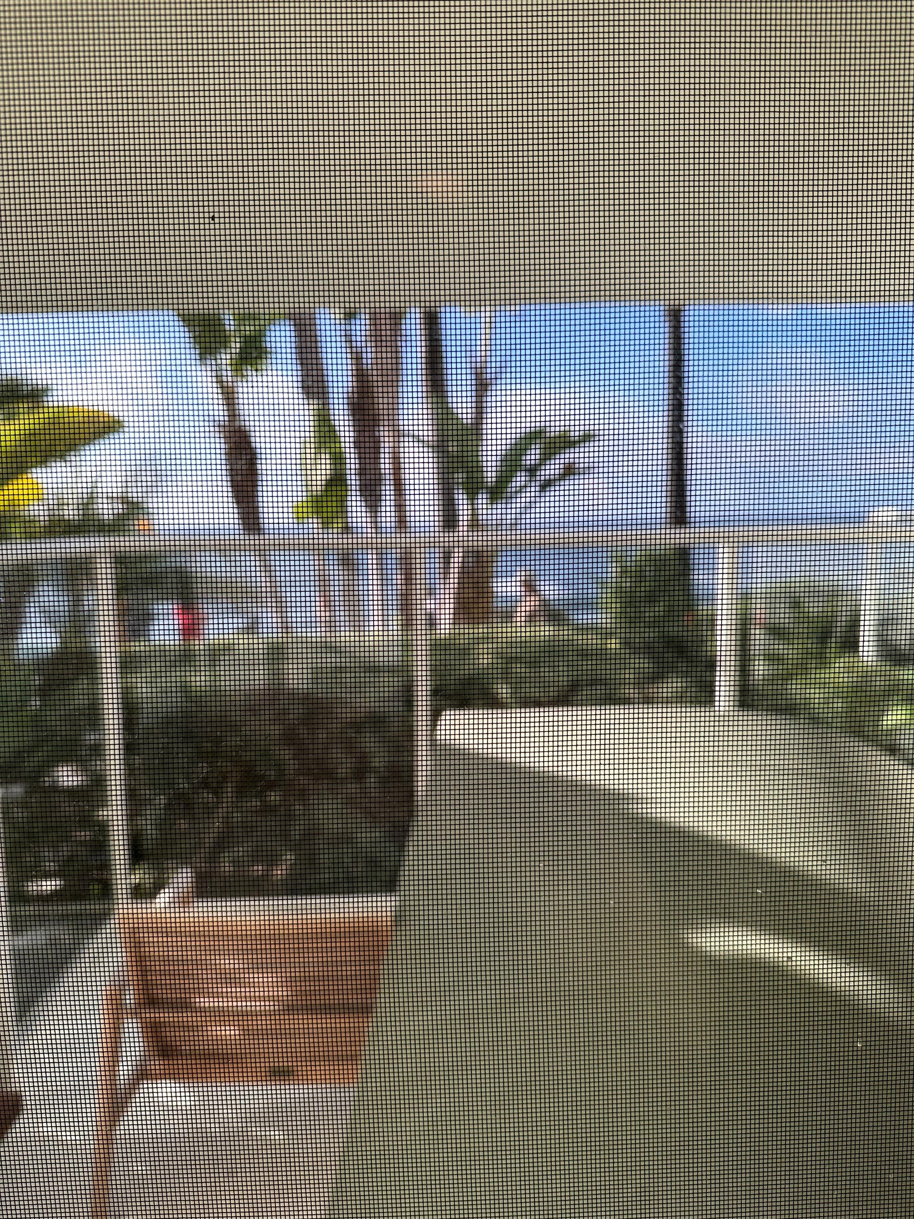 Public walkway in front of our balcony so people could see into our room