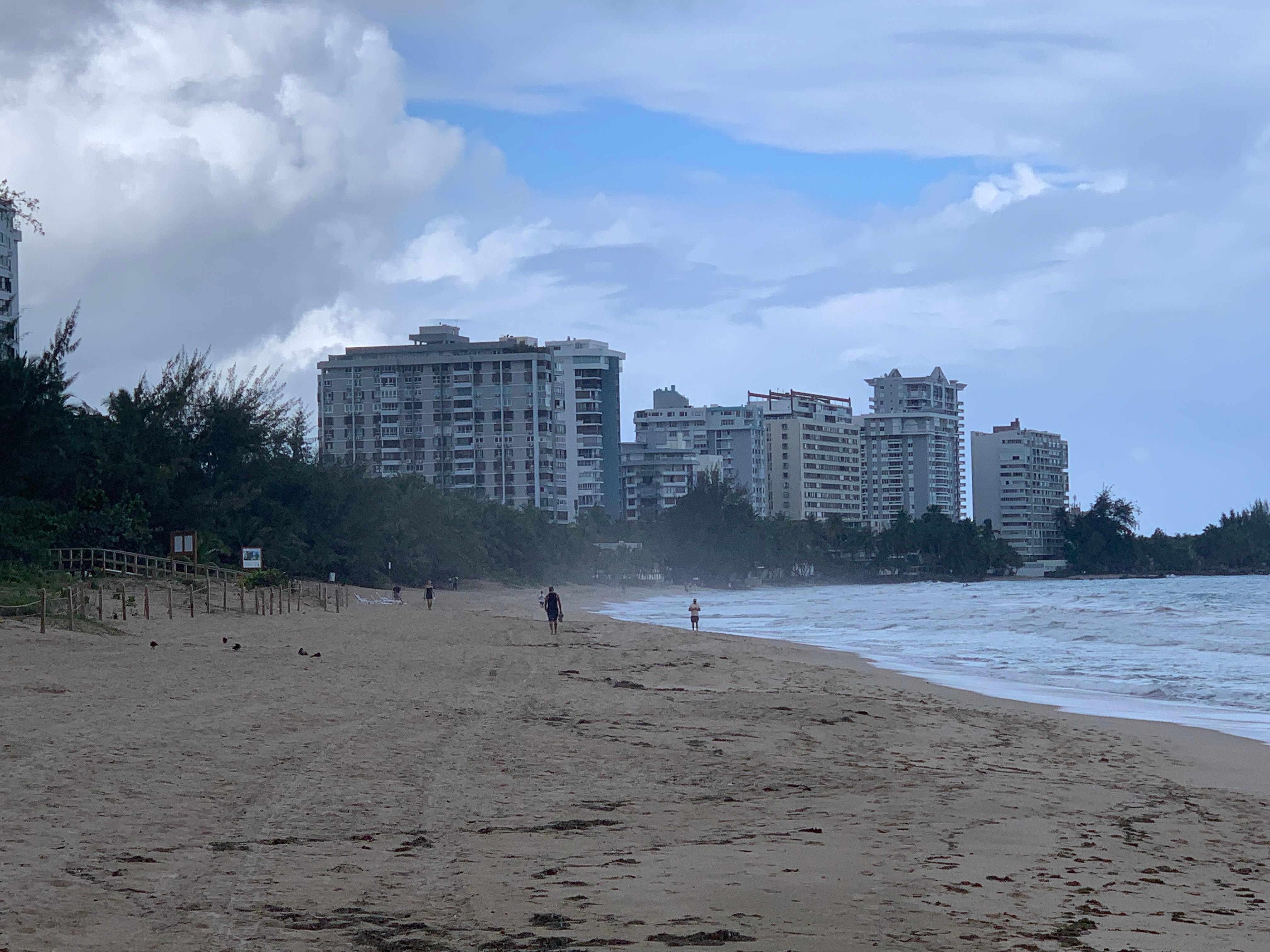 The beach area within five minutes of the unit