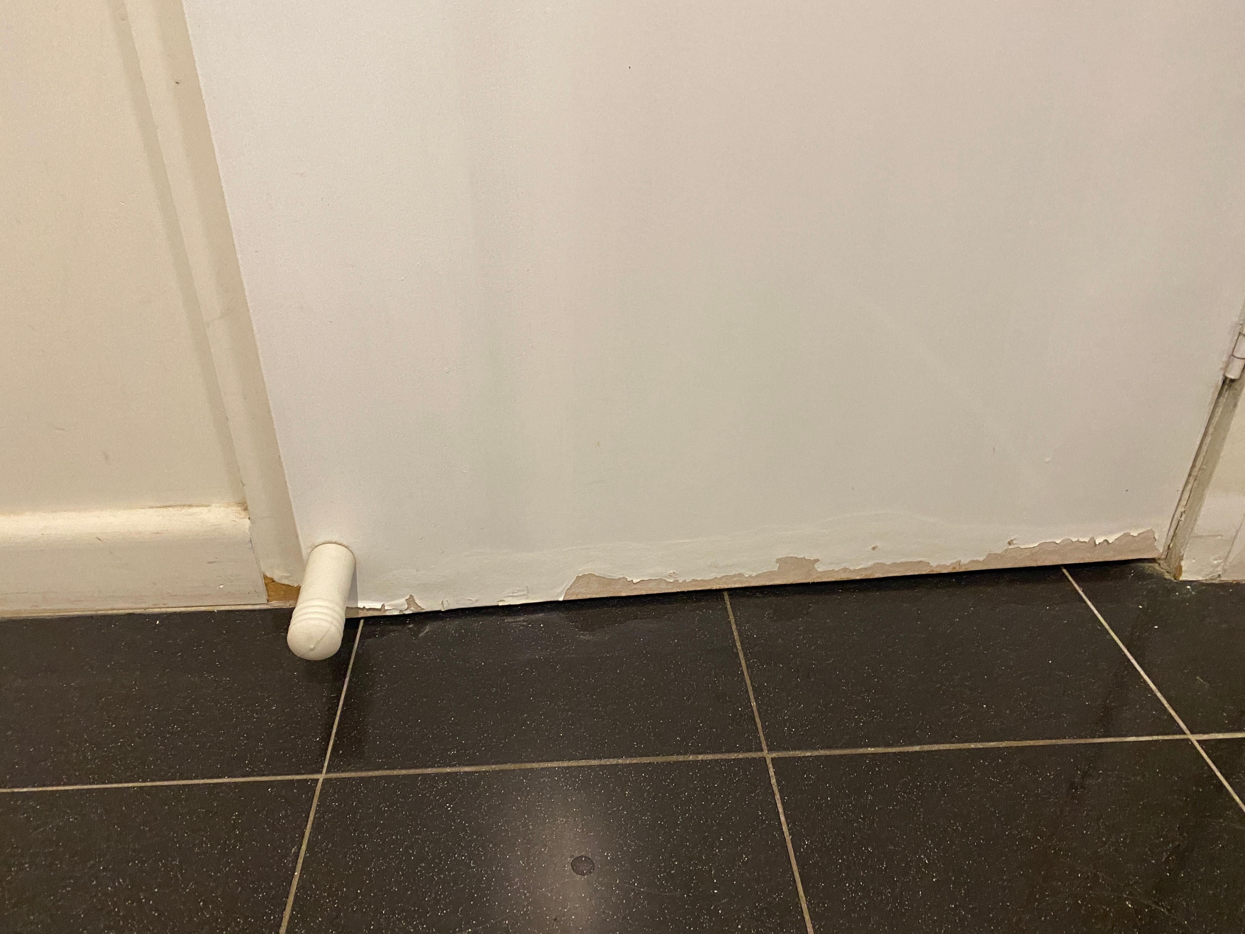 Paint peeling off door