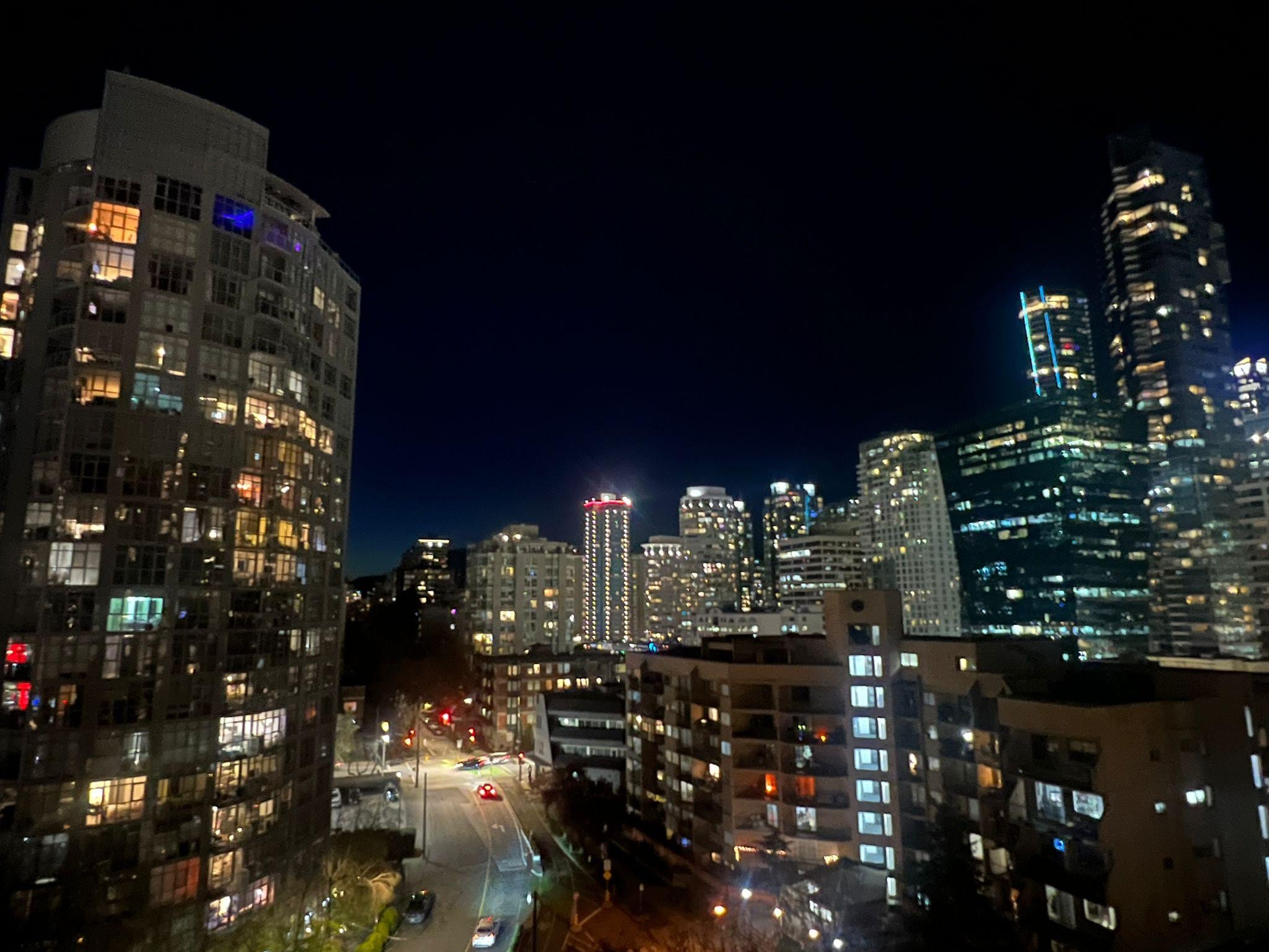 Utsikt fra balkongen i 9. etasje