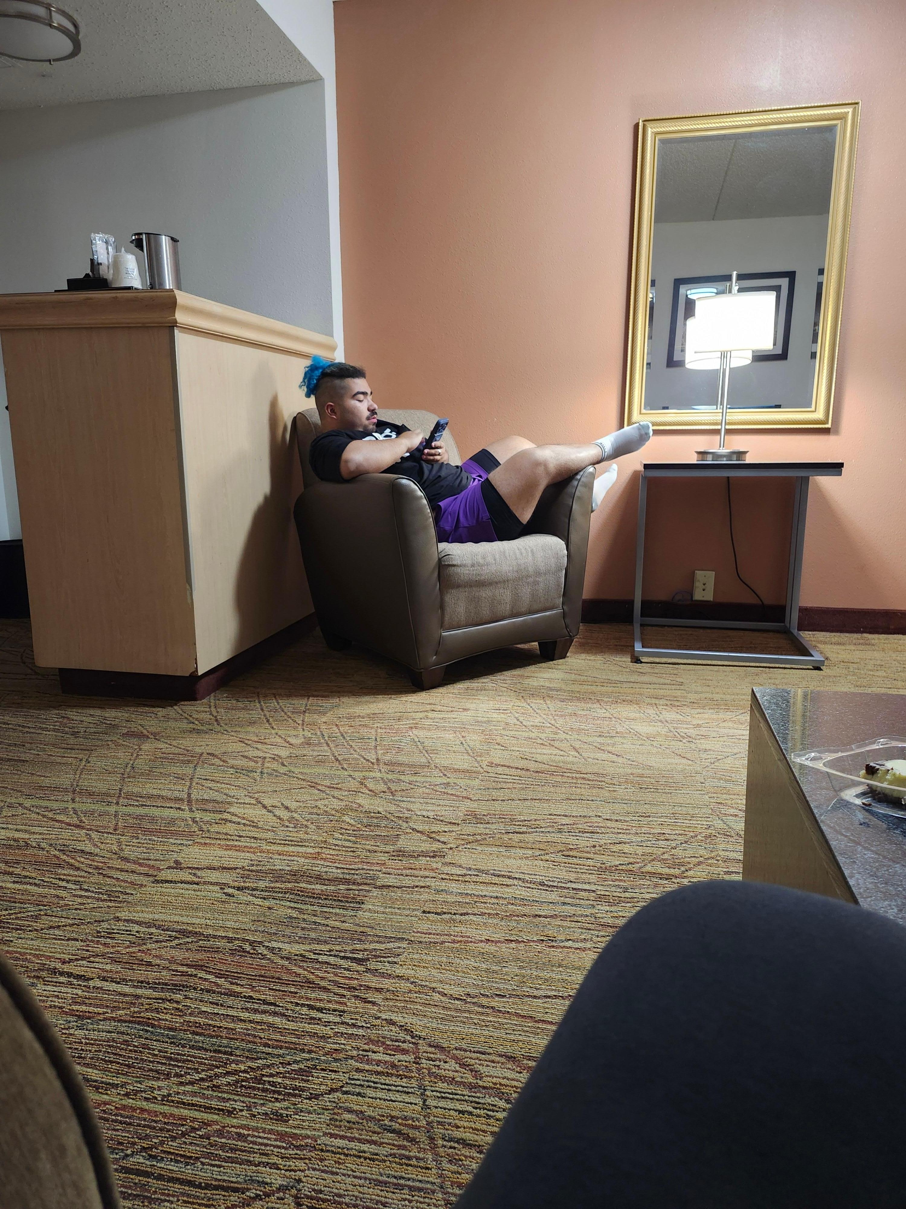 Relaxing in living room 