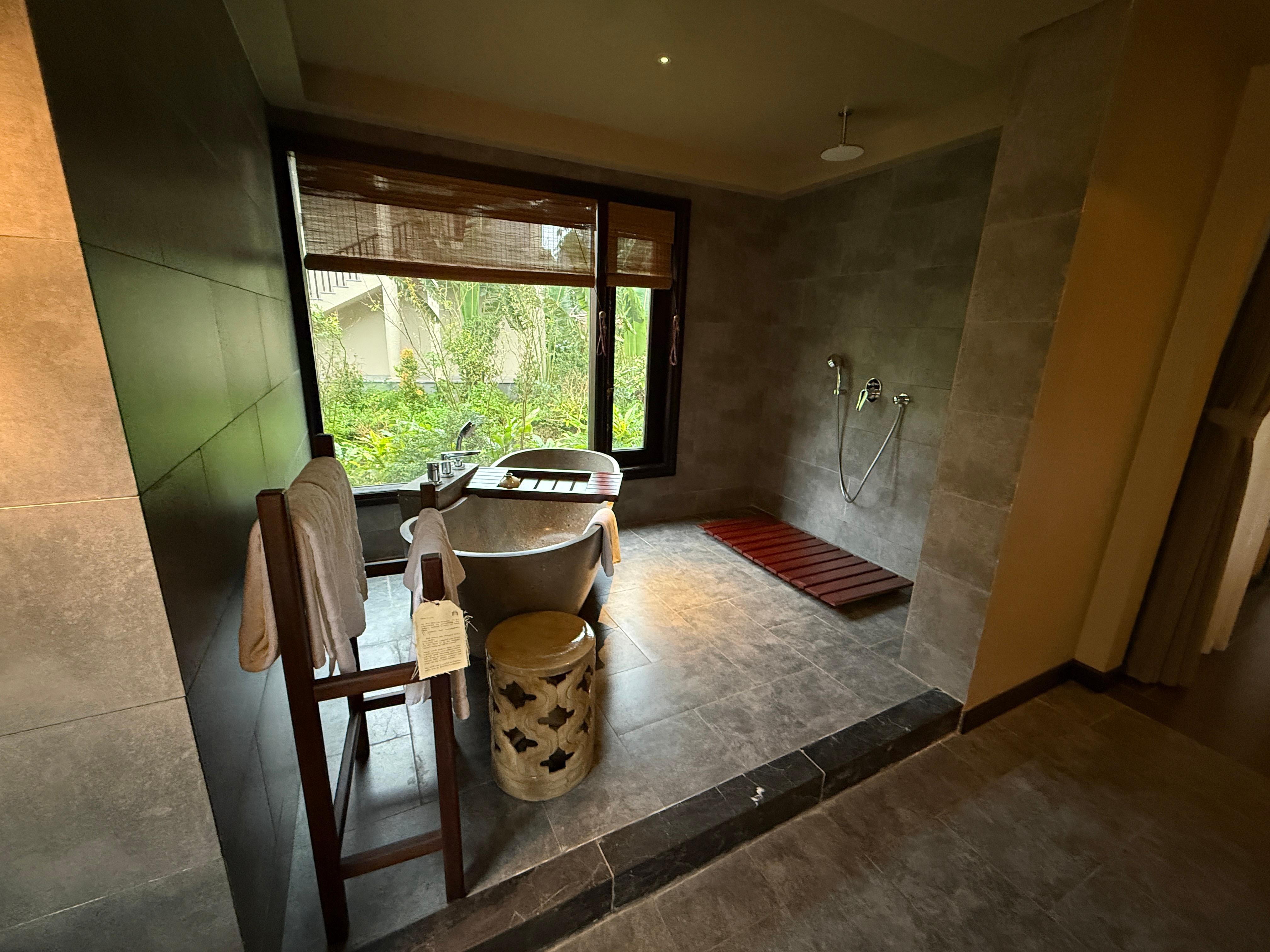 Shower in bathroom