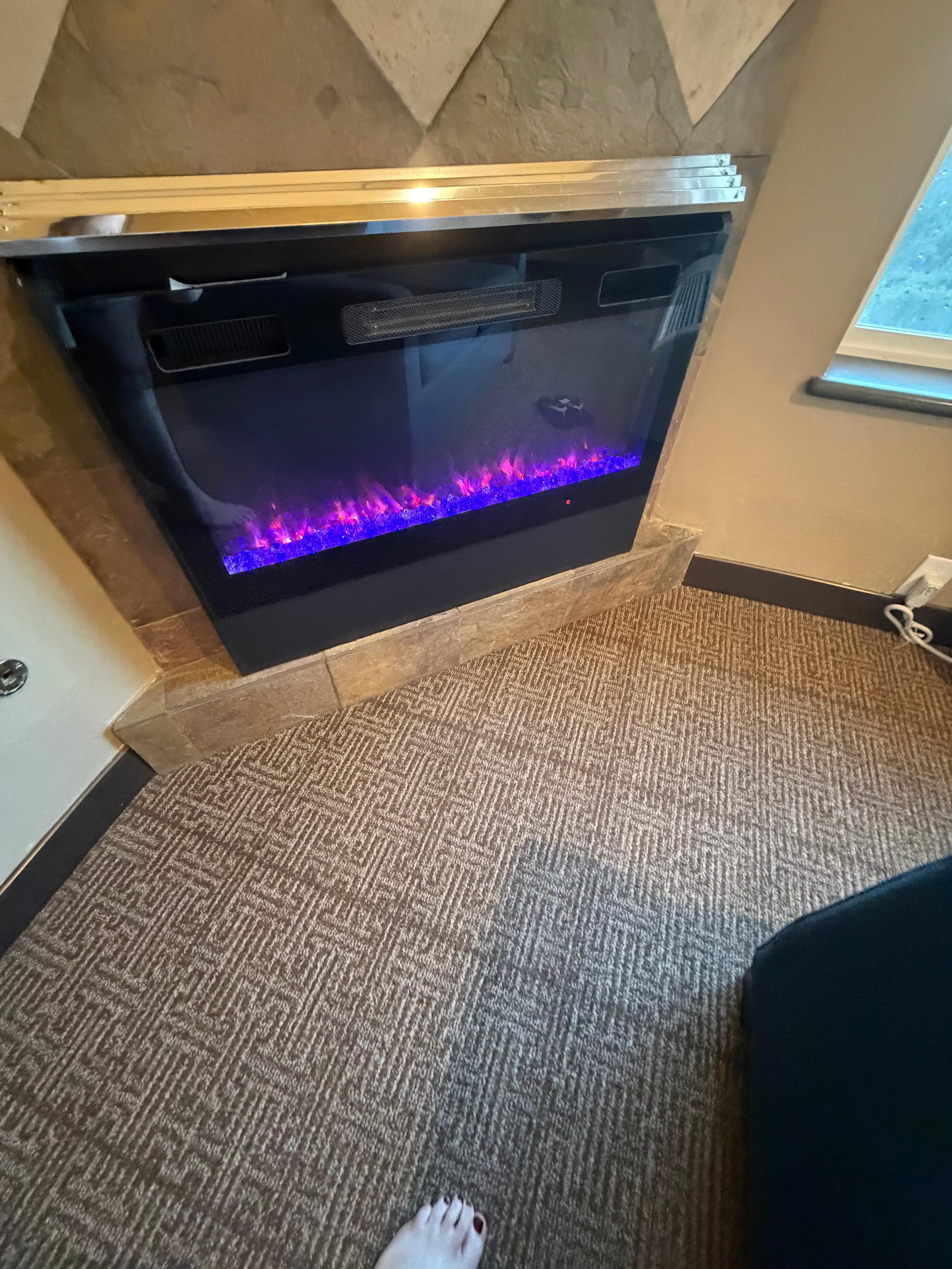 Color changing fireplace for your favorite color selection 
