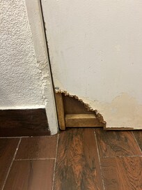 Inside the bathroom door