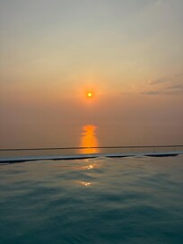 View from pool at sunrise