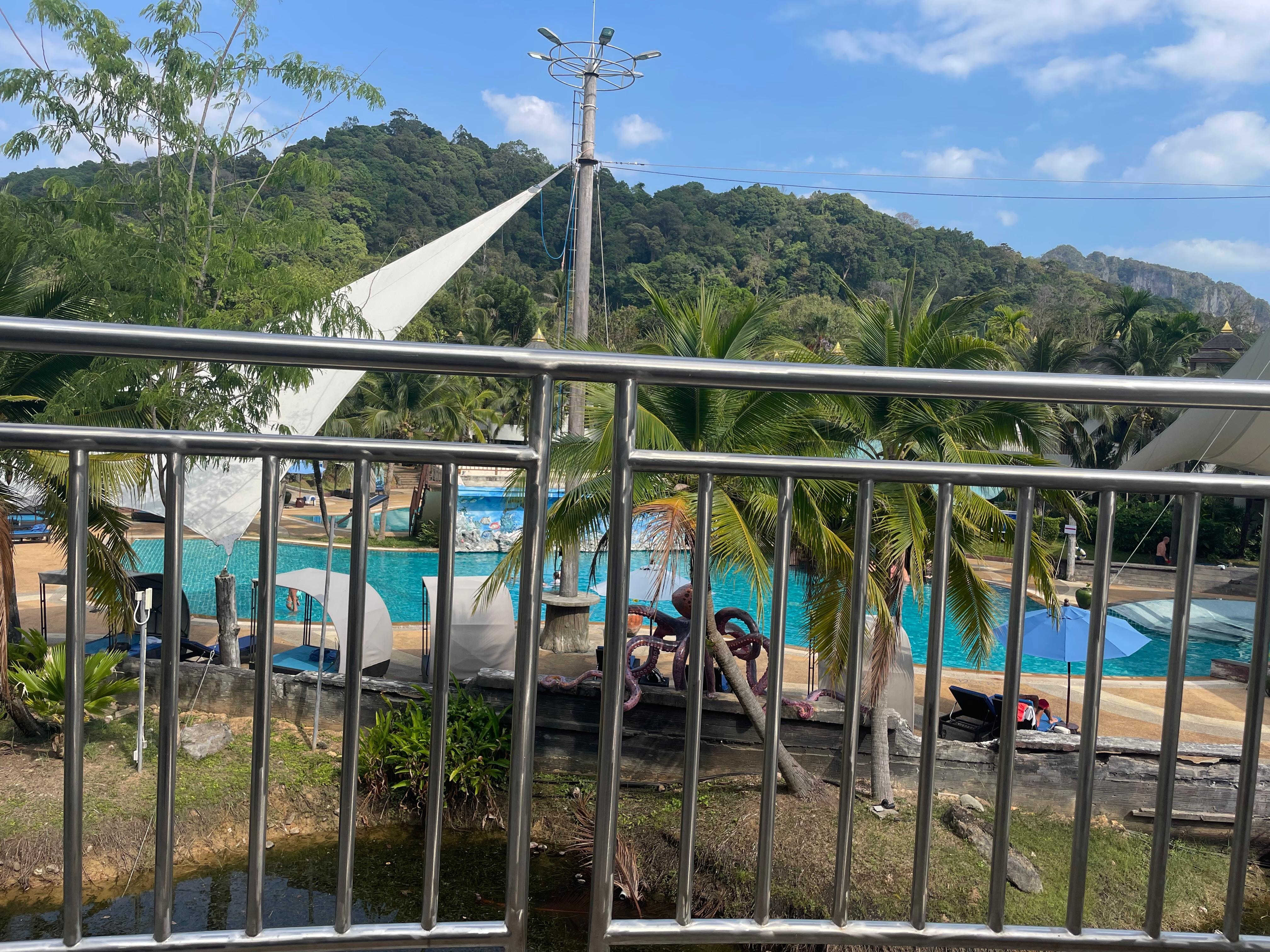 Second story pool view