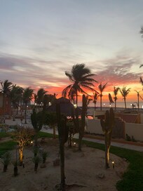 Morning sunrise from our room.