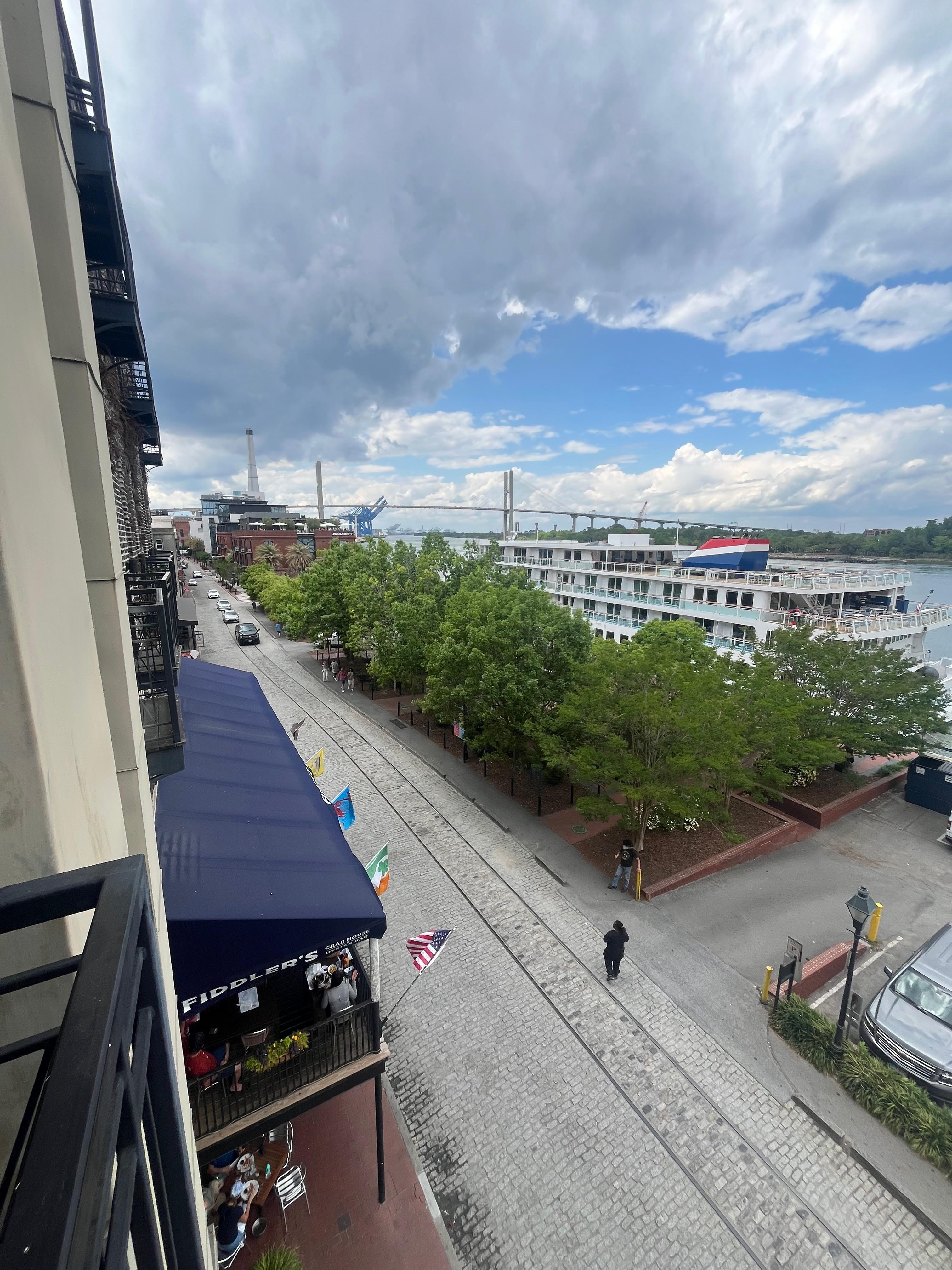 View from our balcony “