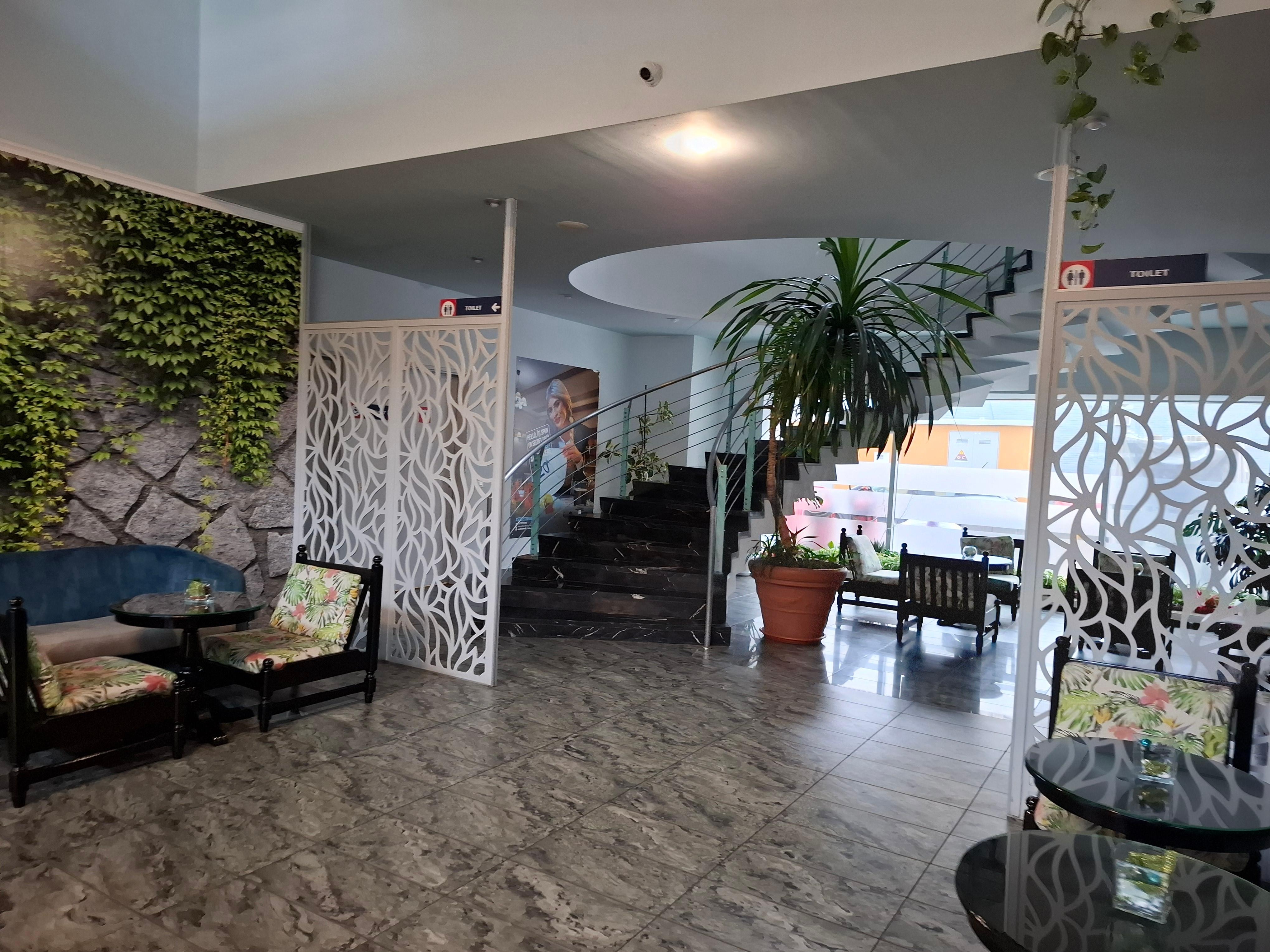 Uma das áreas da recepção