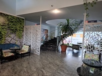 Uma das áreas da recepção