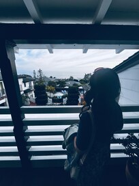 Balcony near the front door of our room