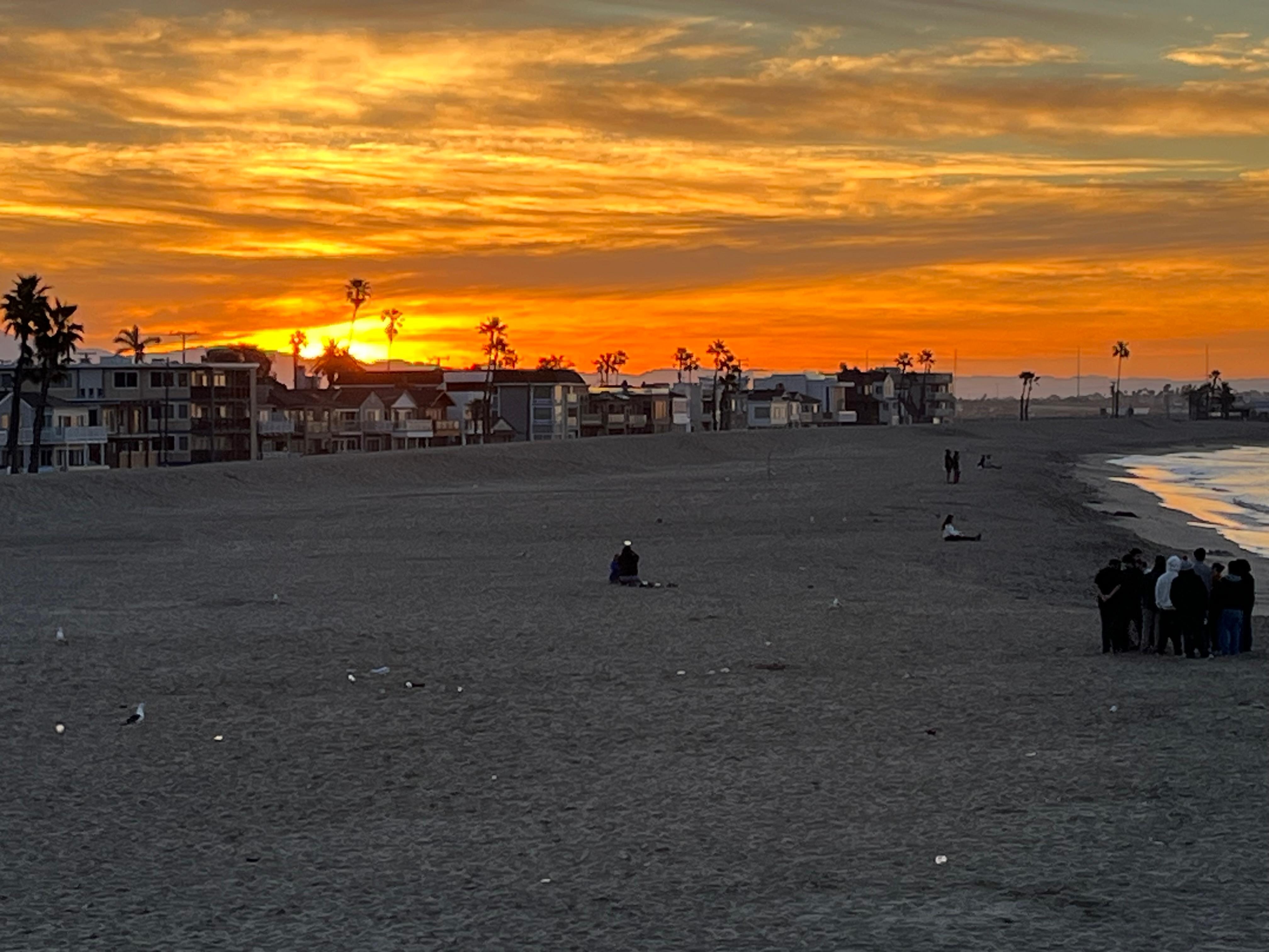 Sunrise at Seal Beach.
