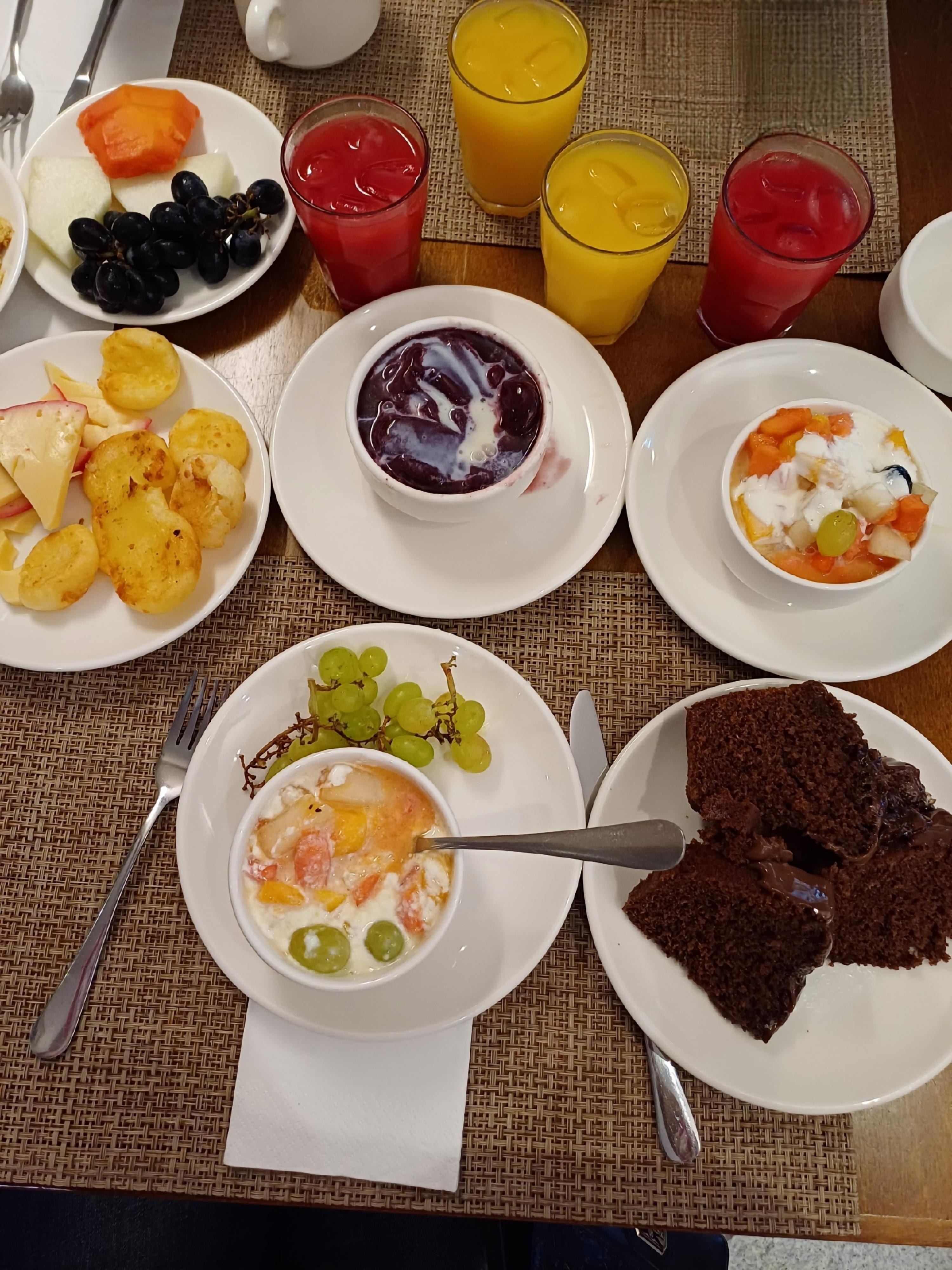 Café da manhã maravilhosoooo! 