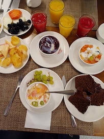 Café da manhã maravilhosoooo!