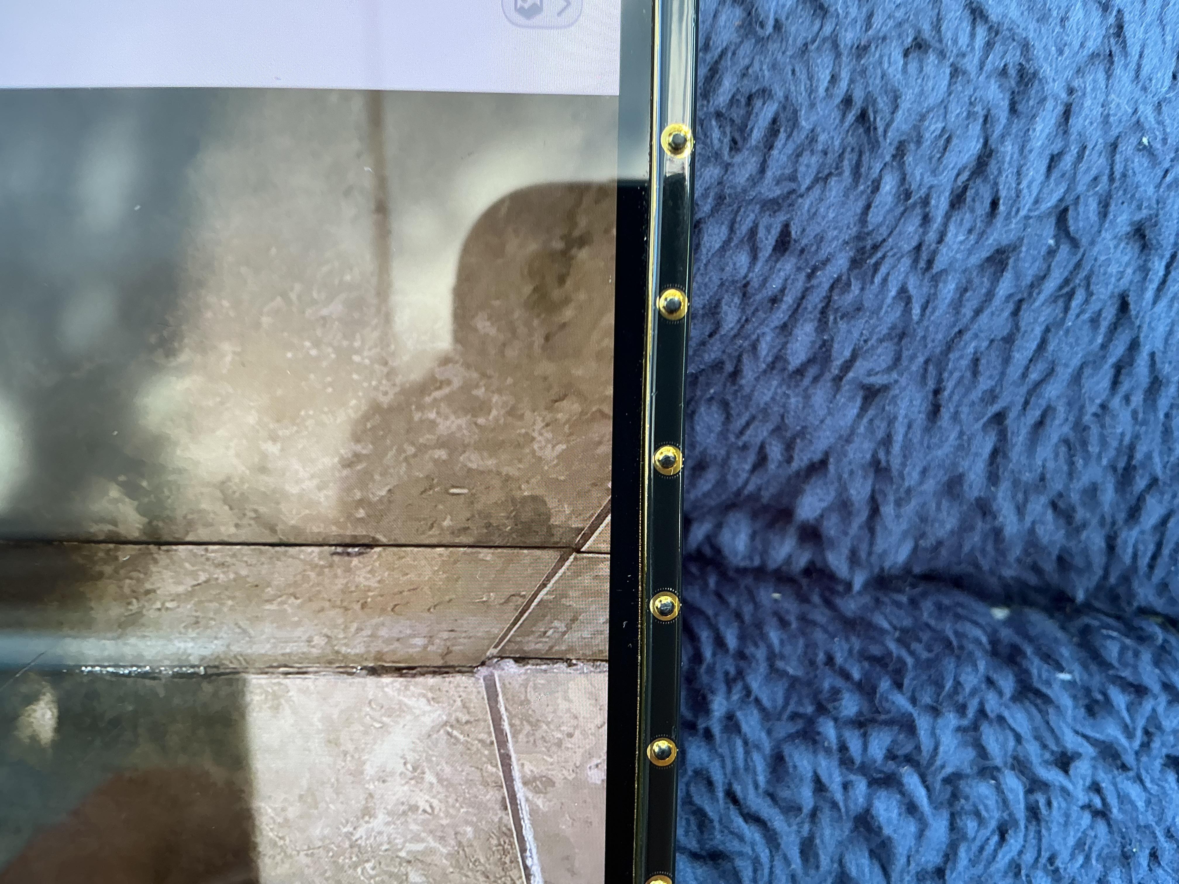 Black mold in the shower.