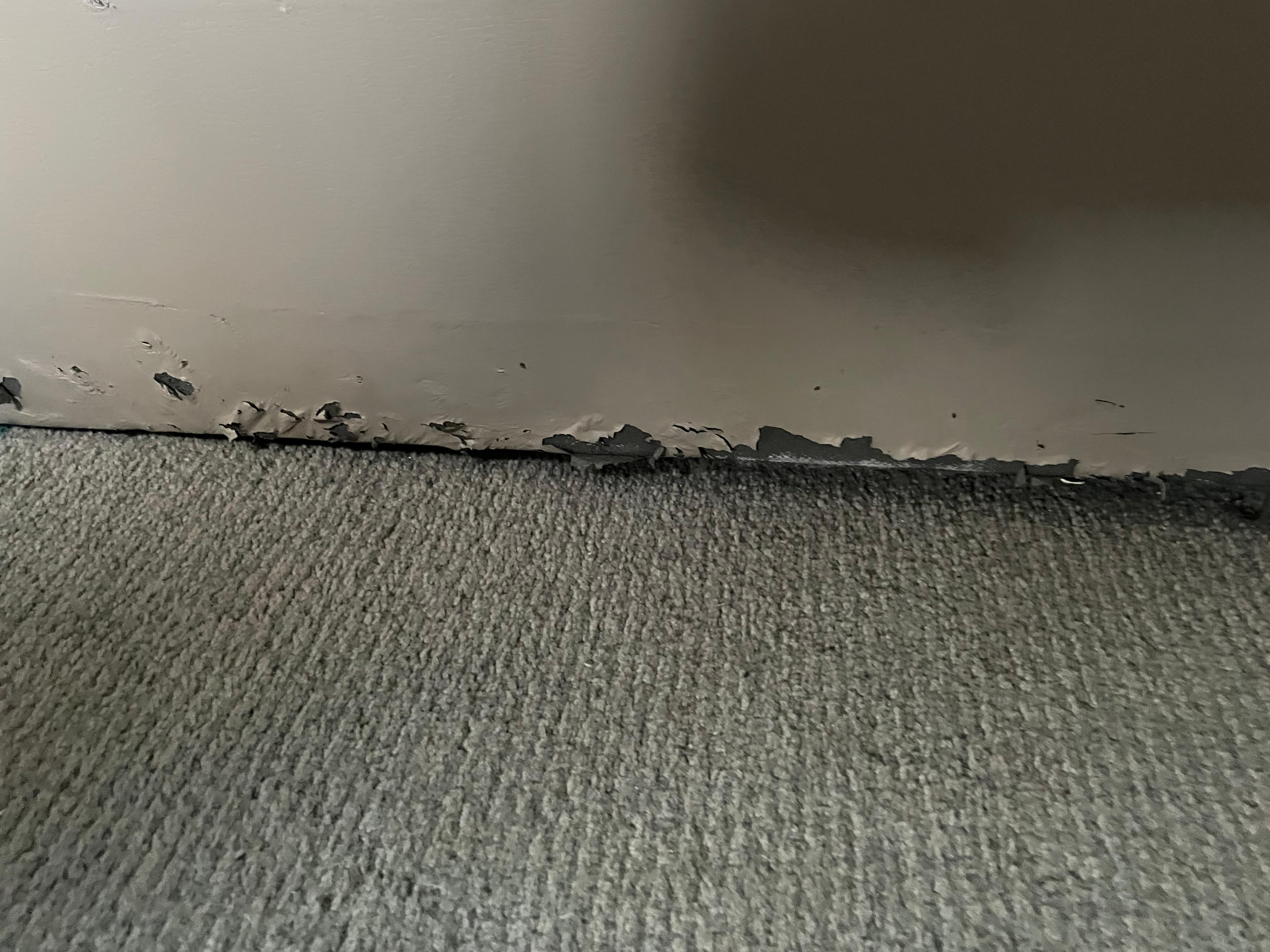 The base off the bed ripped all the way round 