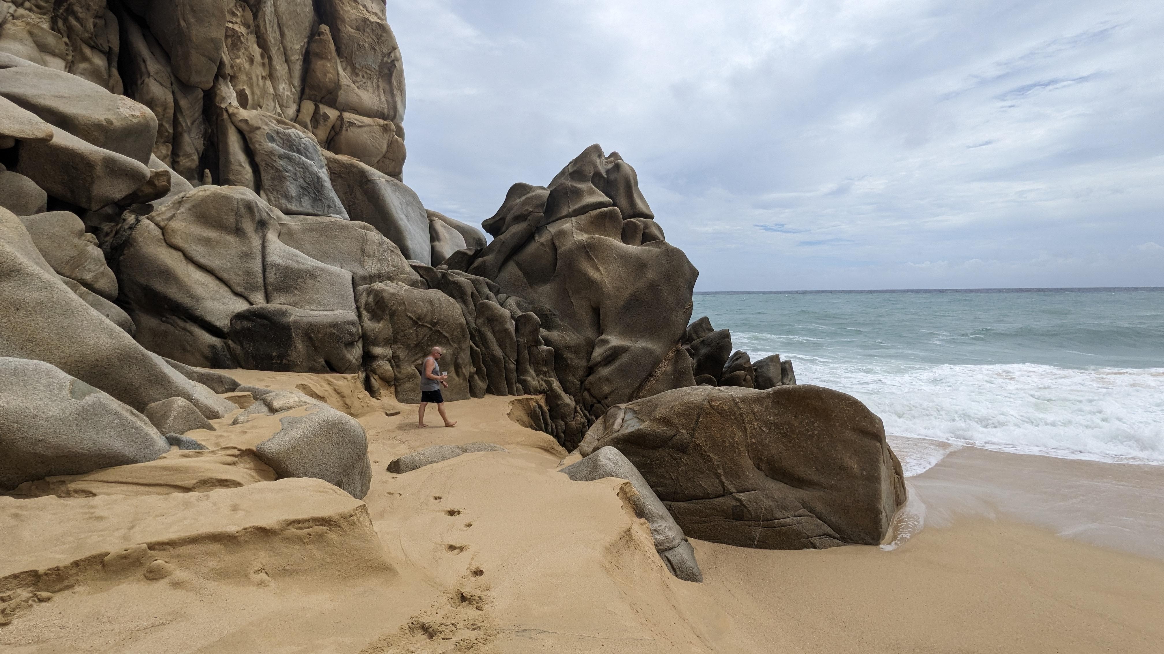 At the farthest end of the beach - Land's End!