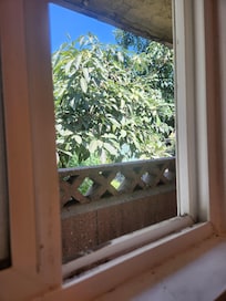Someone can easily walk to the side of the room and climb inside the bathroom window if left opened