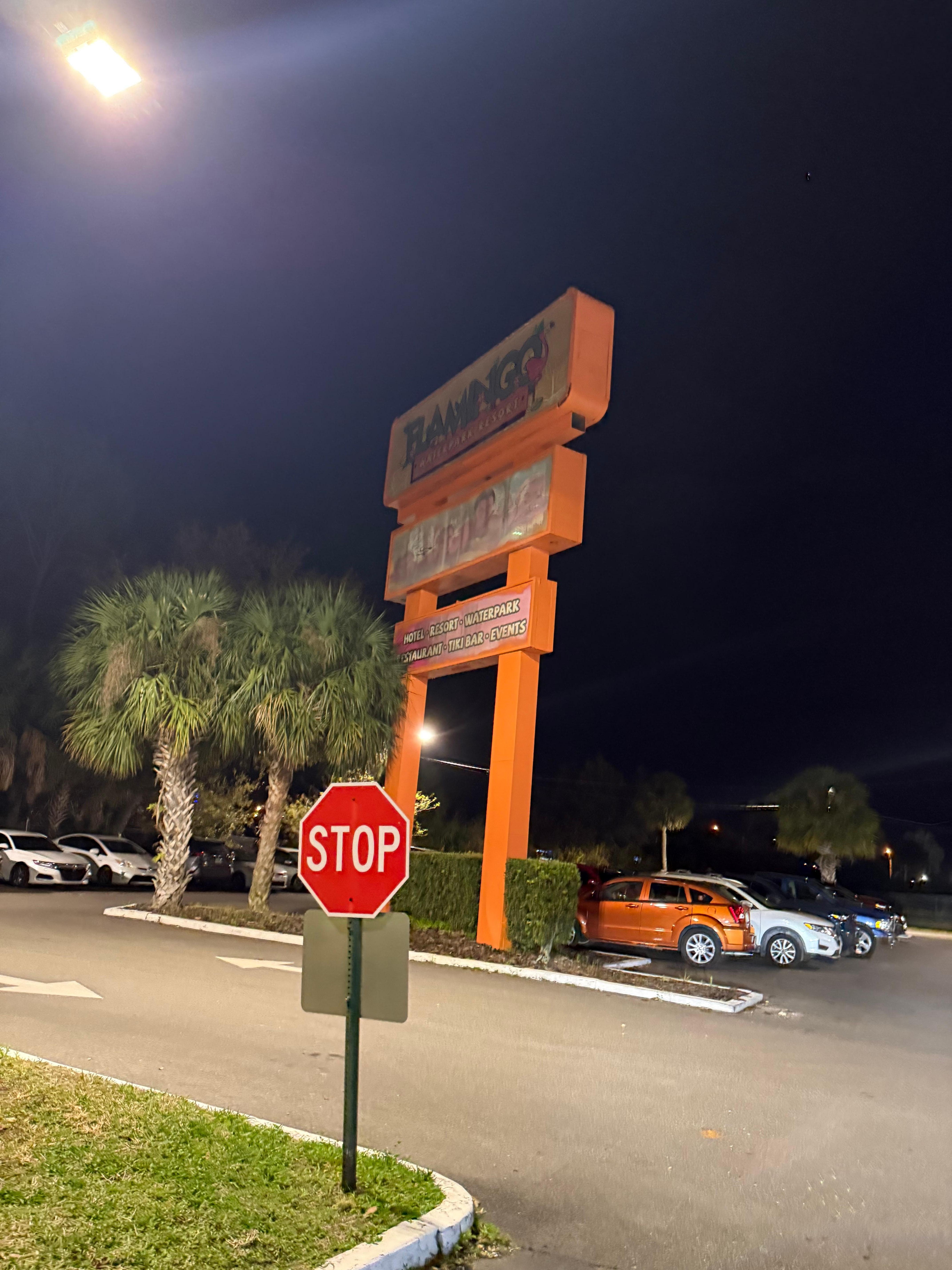 Motel sign at the street