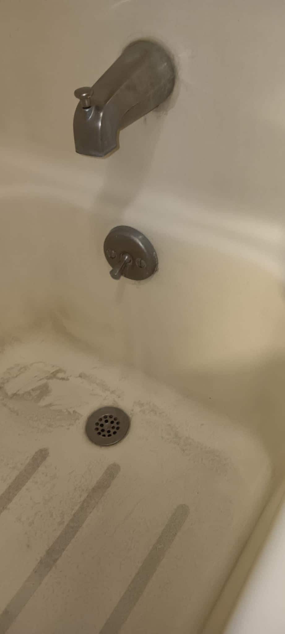 Shower grime-not a stakn but stuck-on grime