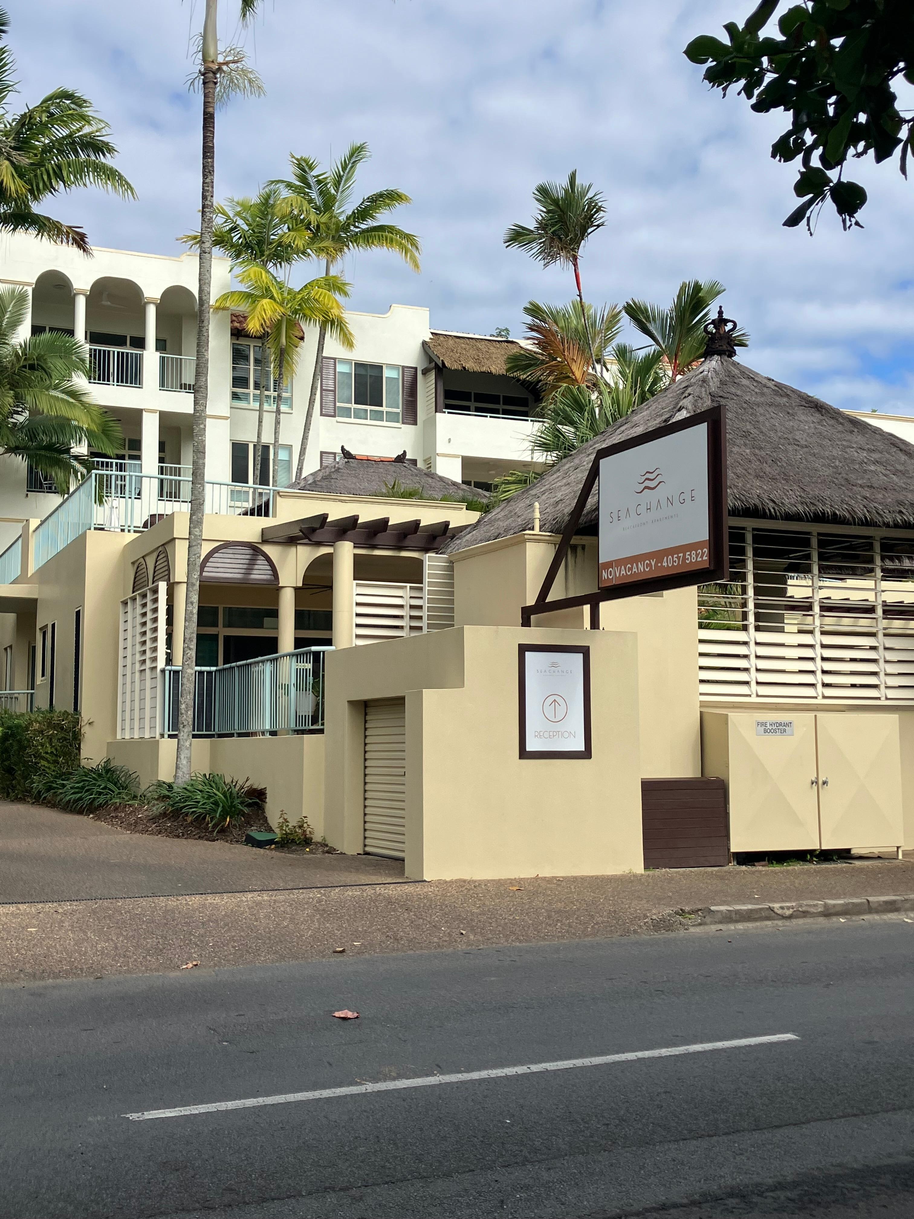 Front of apartments 