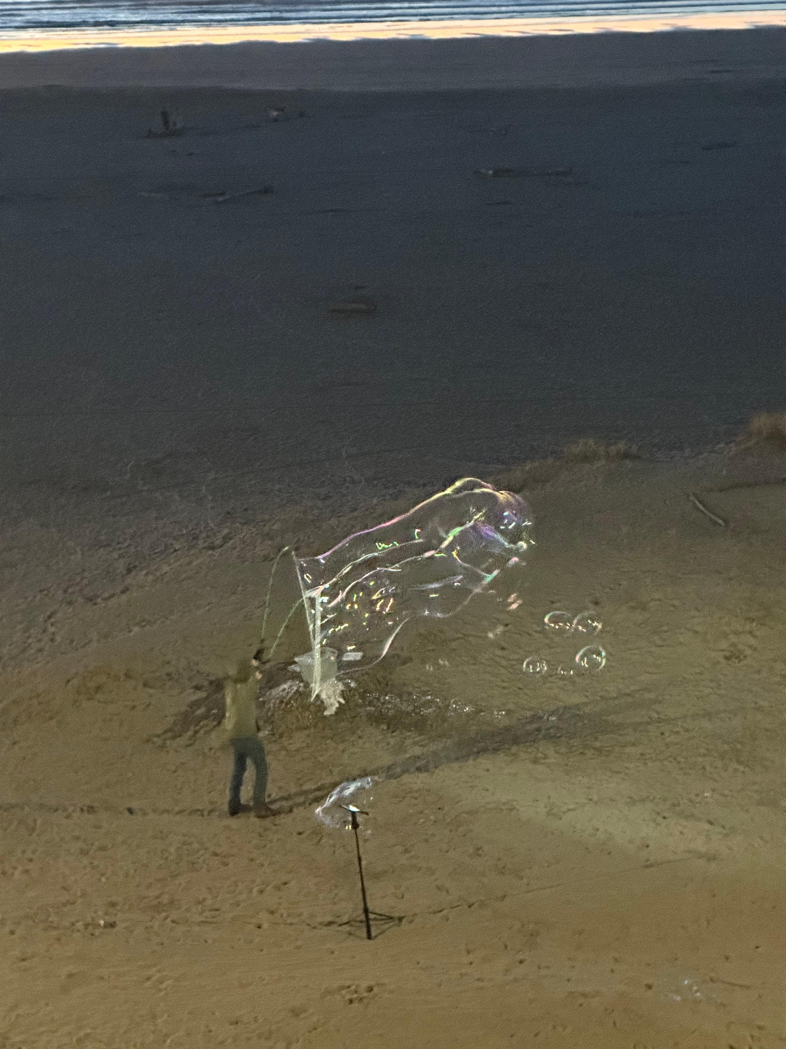Entertainment on the beach below our room.  