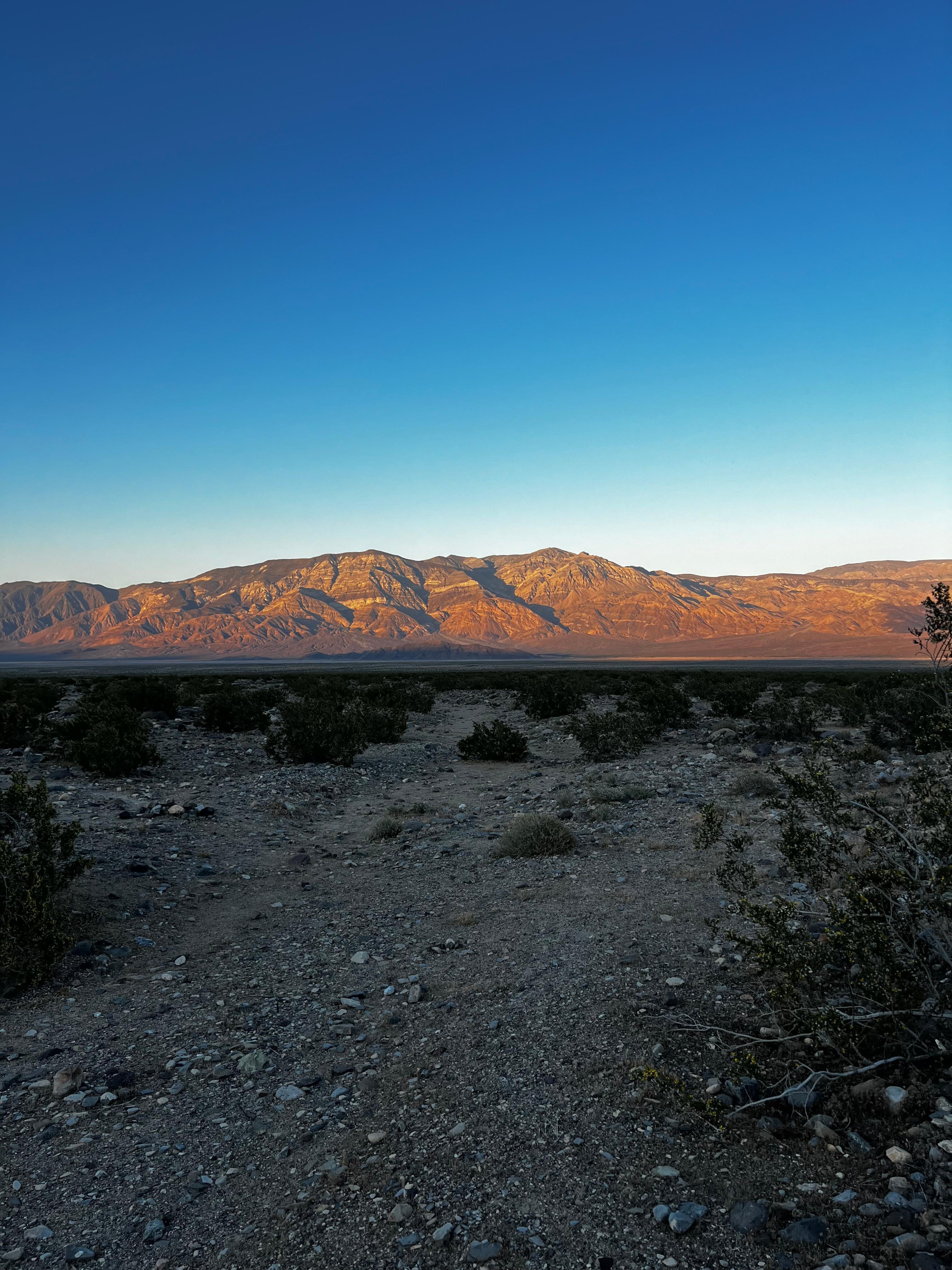 Sunset on the Panamint Mountains as seen from our “porch.”