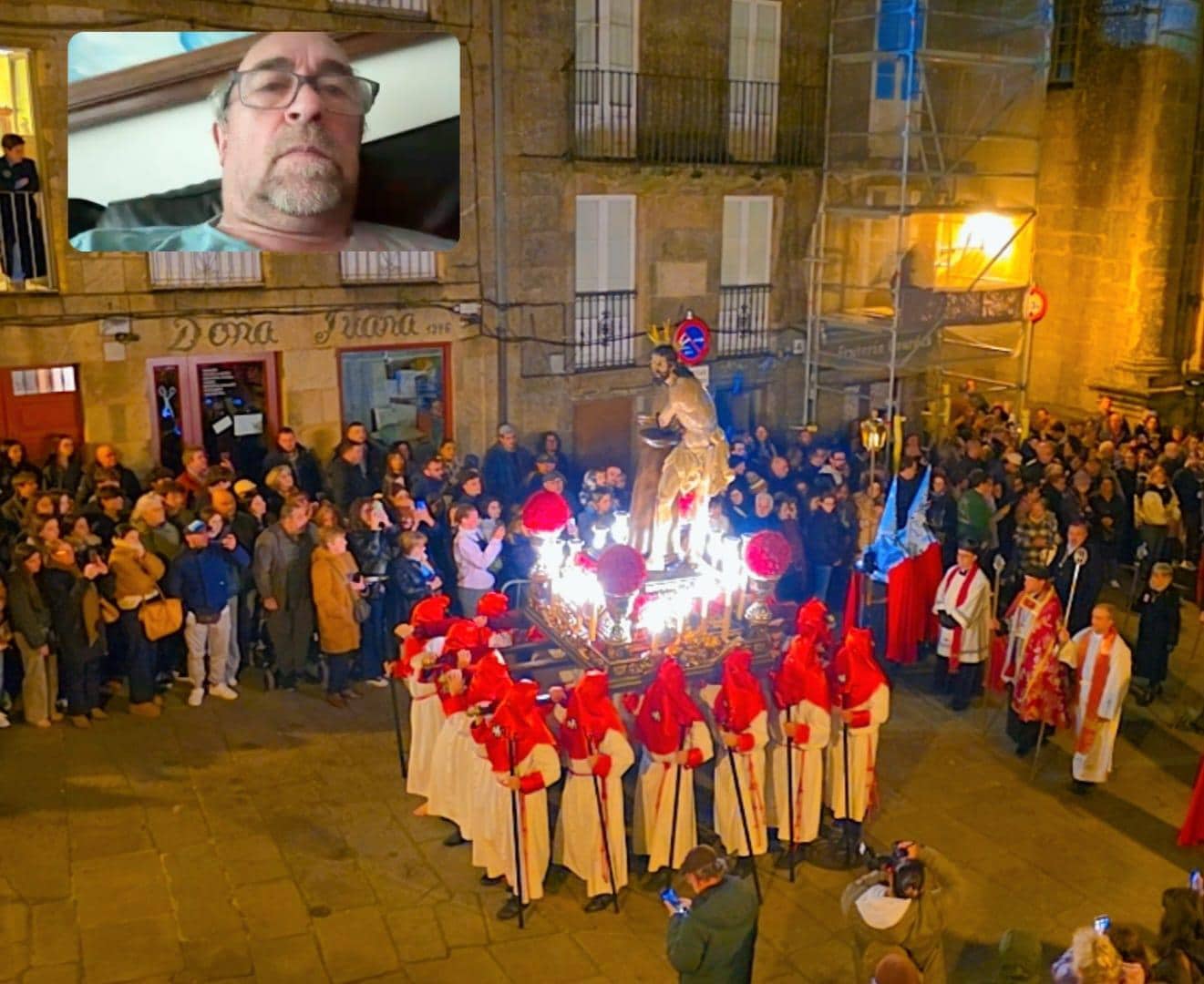 Procesión del Penitente. Foto tomada desde la habitación del hotel