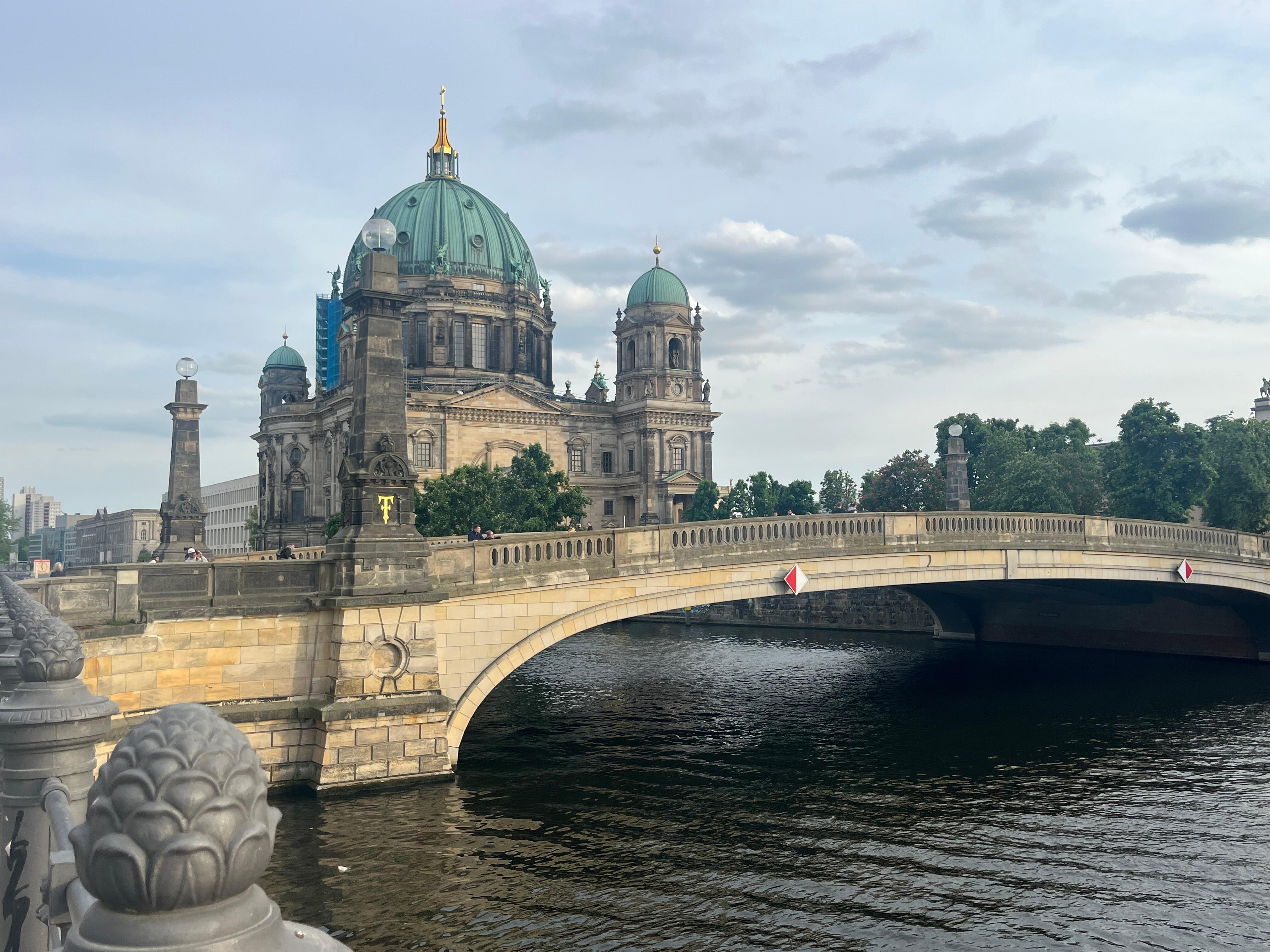 Right outside is museum island