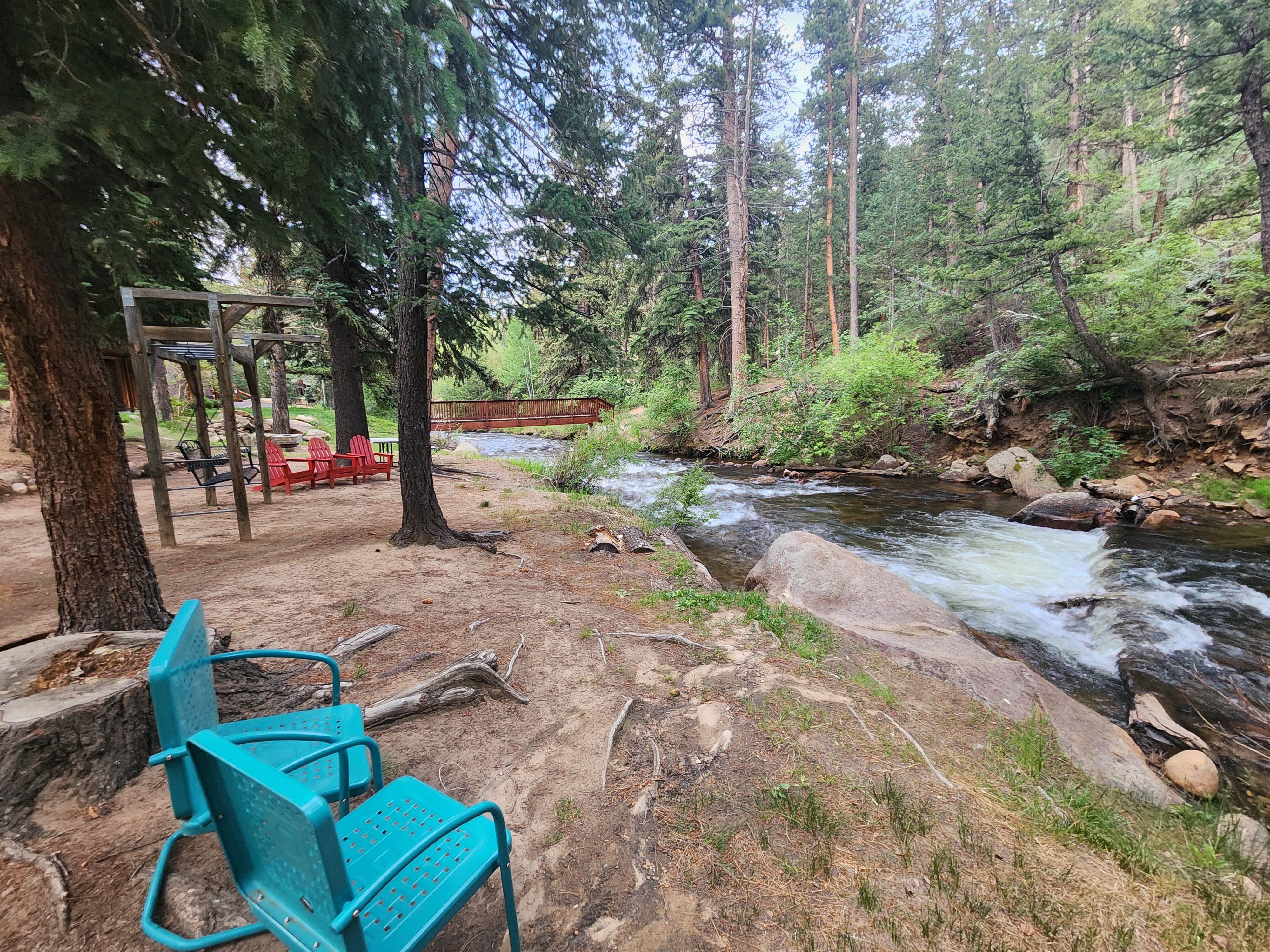 Sitting area near stream