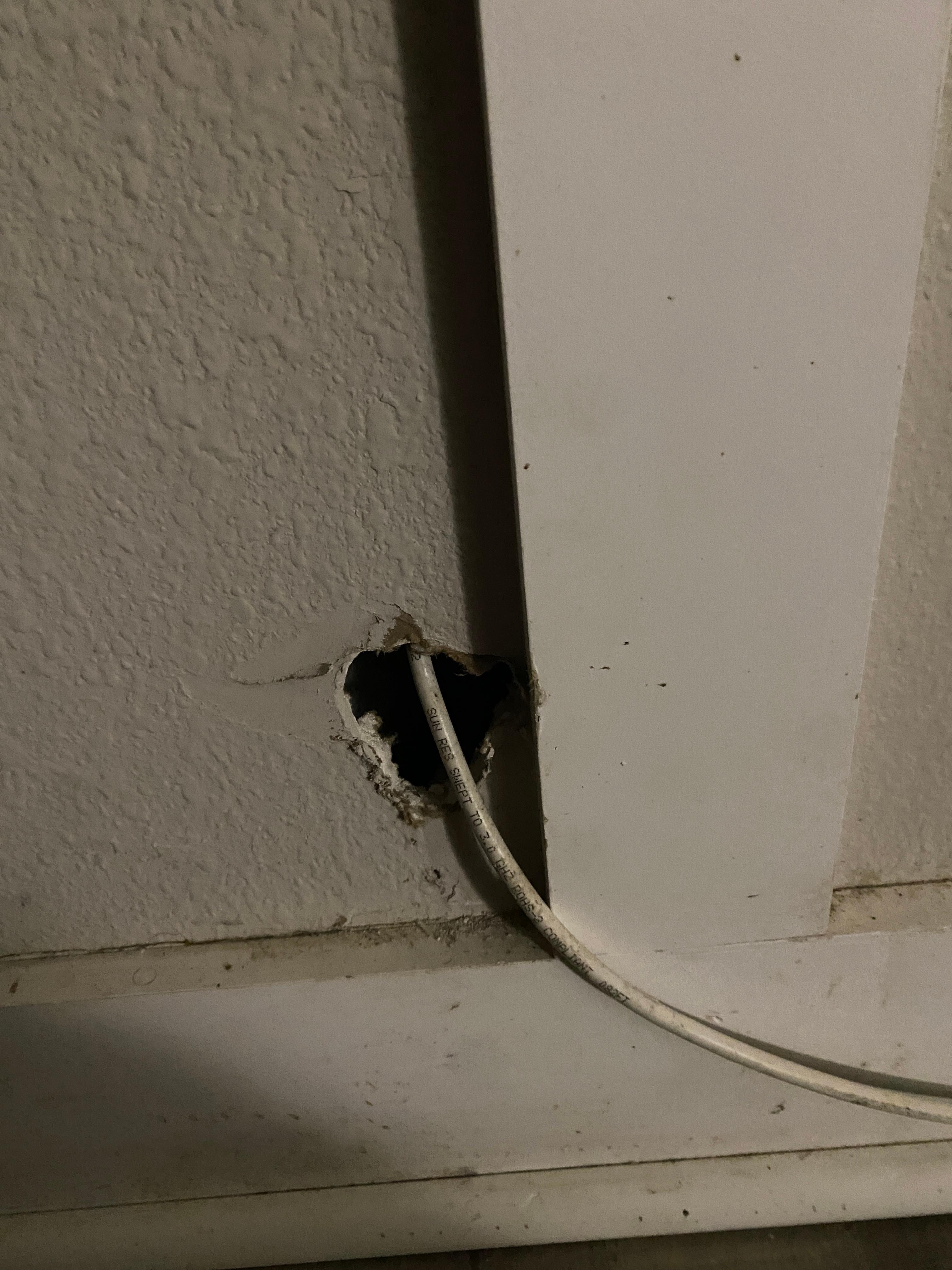 This whole had a wire going through some dead some did not