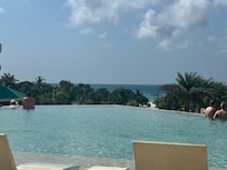 View of the adult infinity pool.
