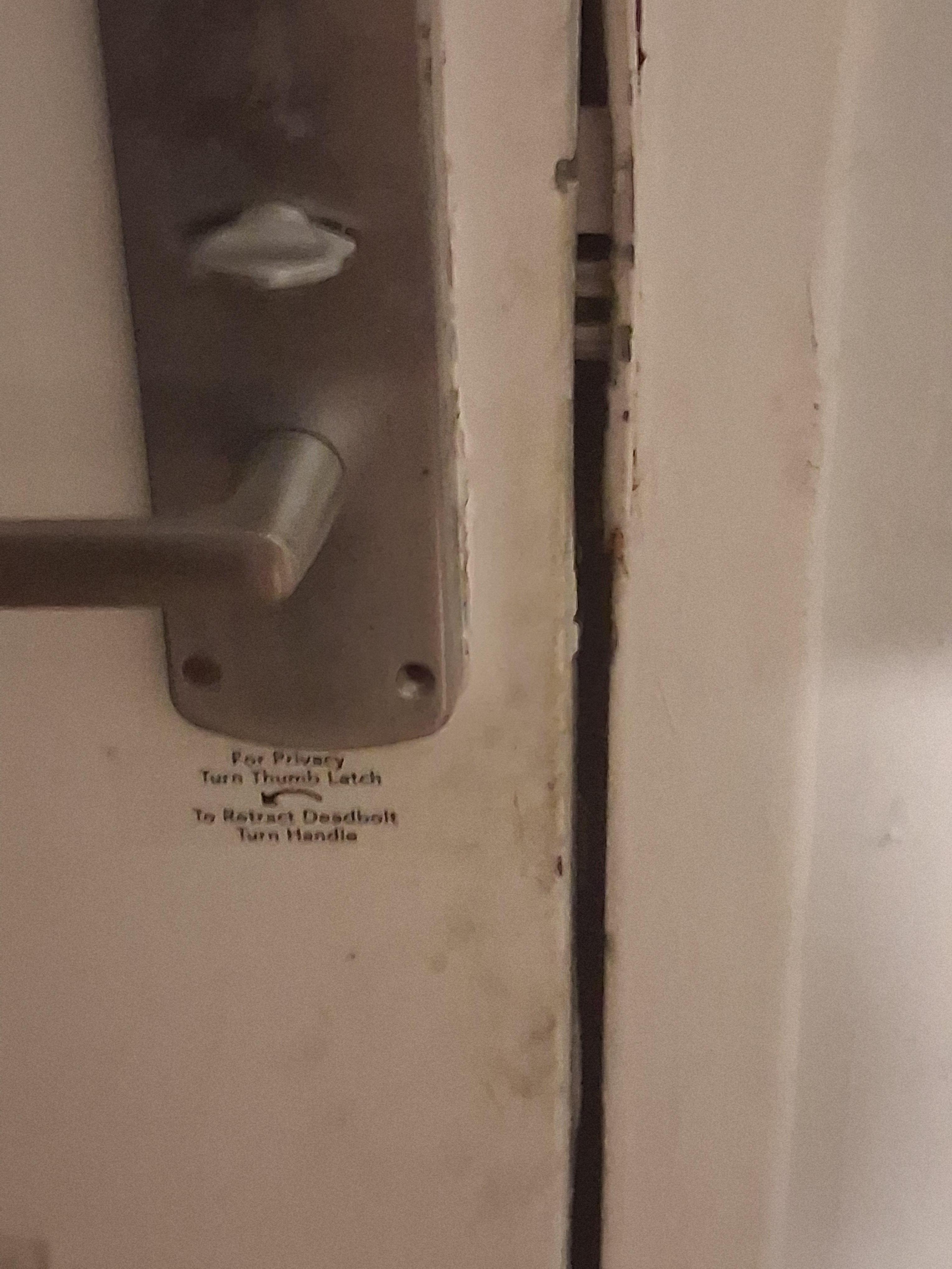 Broken door frame