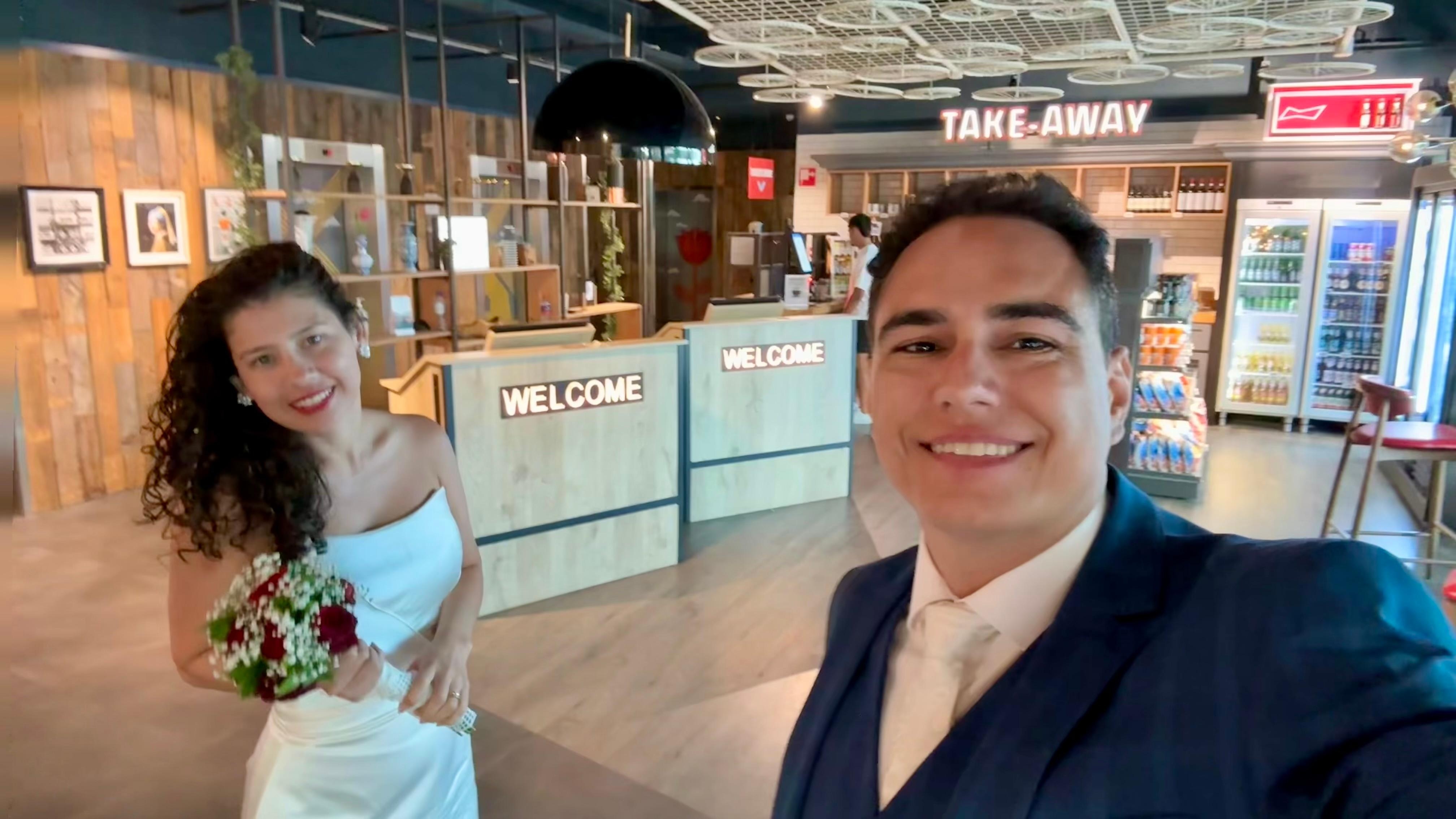 Felizes na recepção 👰🏻‍♀️💍🤵🏻‍♂️