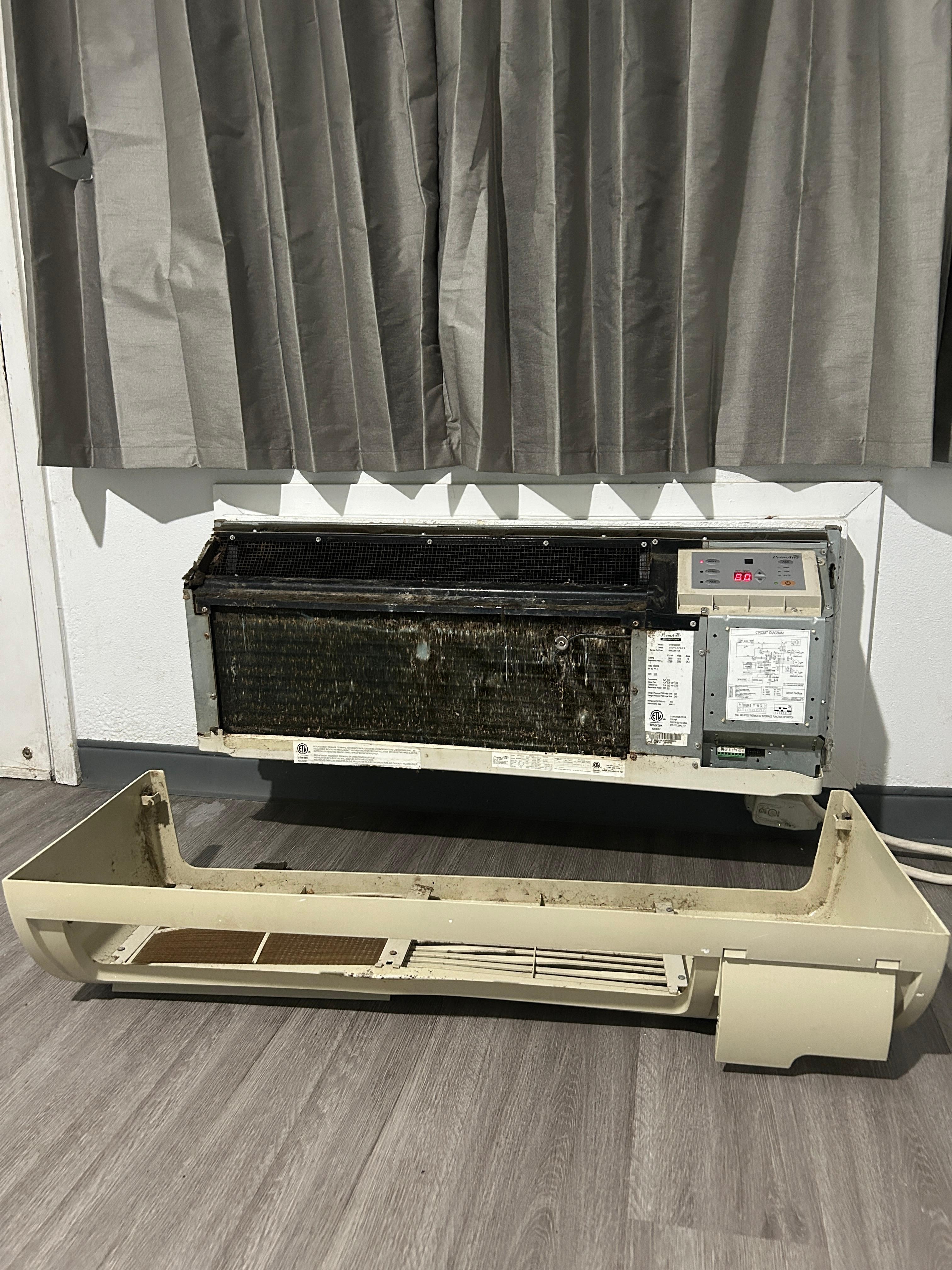 front panel fell off heater when adjusting temperature