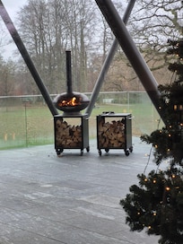 Udsigt til Byparken, fra Orangeriet (morgen buffeten).