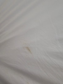 Bedding wasn't changed in either room