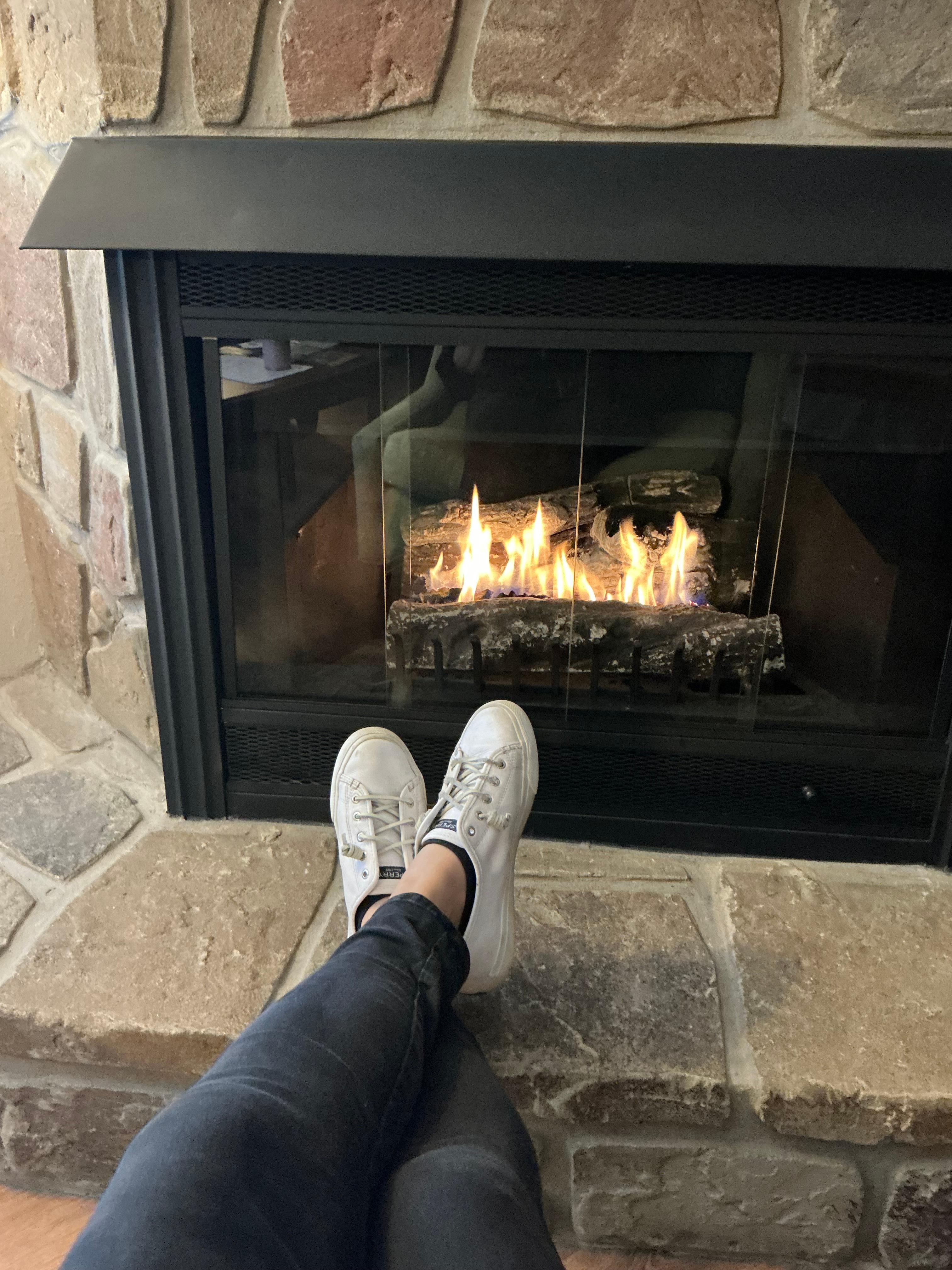 The fireplace was an added extra.