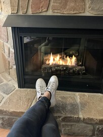 The fireplace was an added extra.