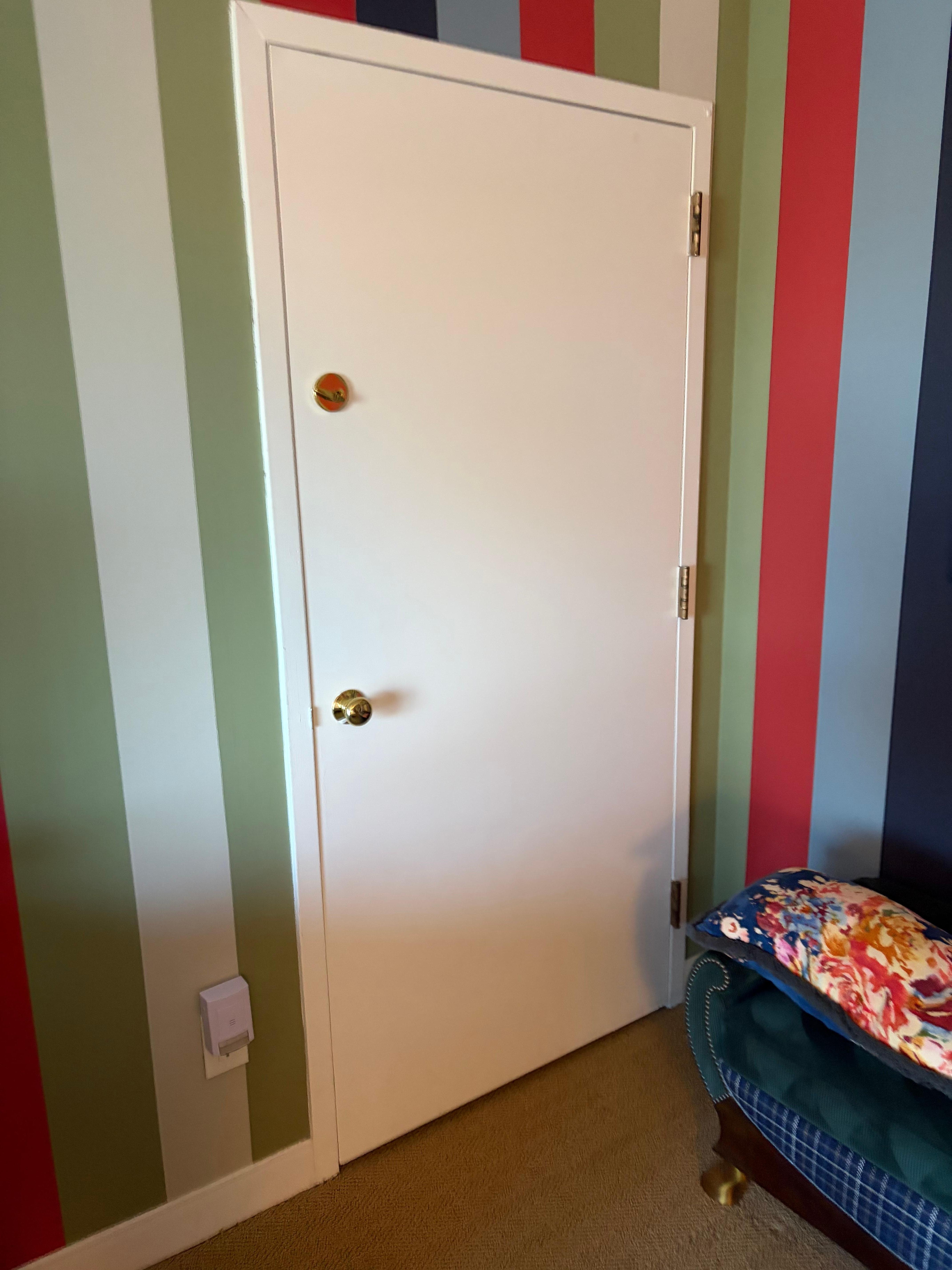 Thin door or walls allowed to hear neighbors cough and blow their nose. 