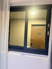 Windows without view facing opposite room