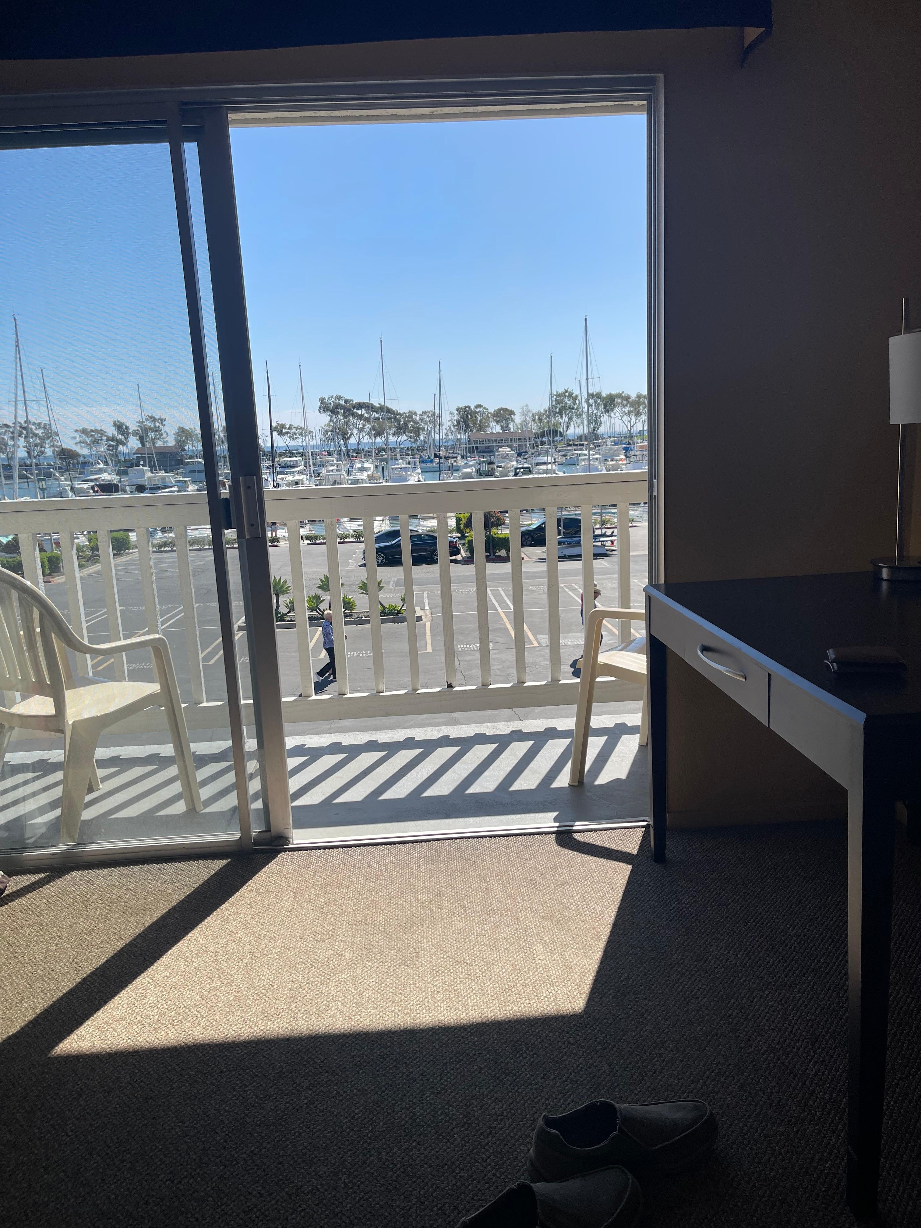 Second floor. King bed. Harbor view.