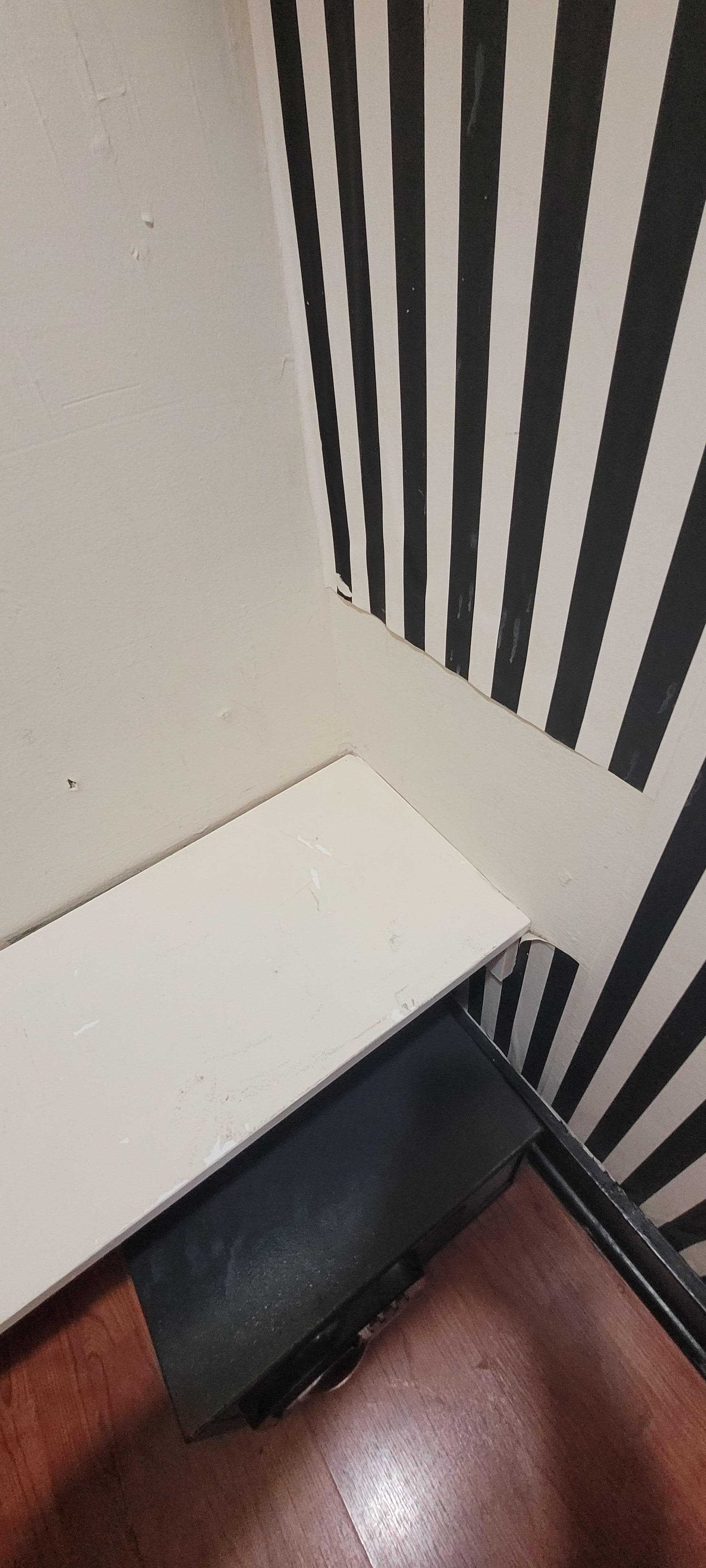 Wallpaper was peeling off