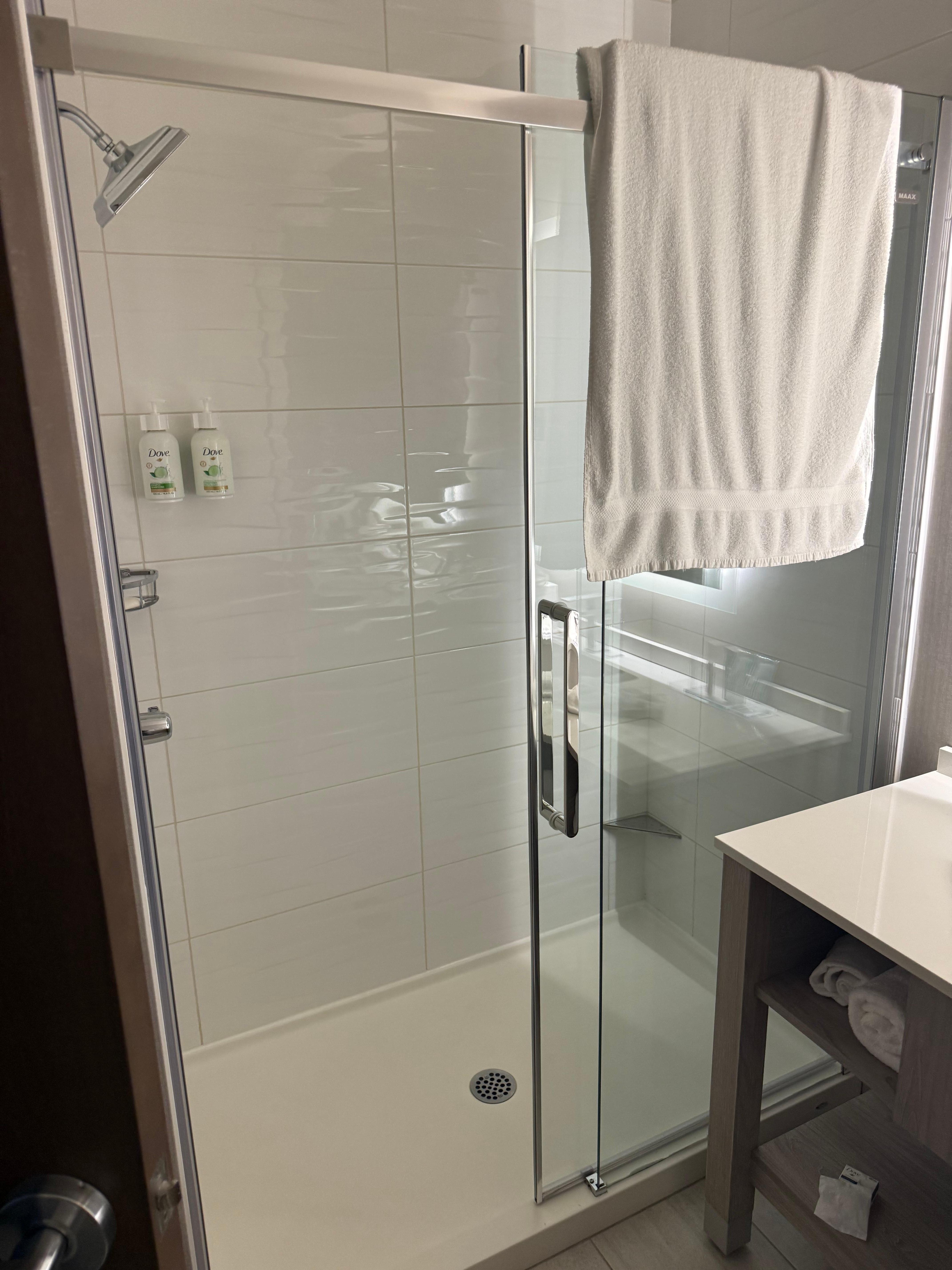 Shower is large