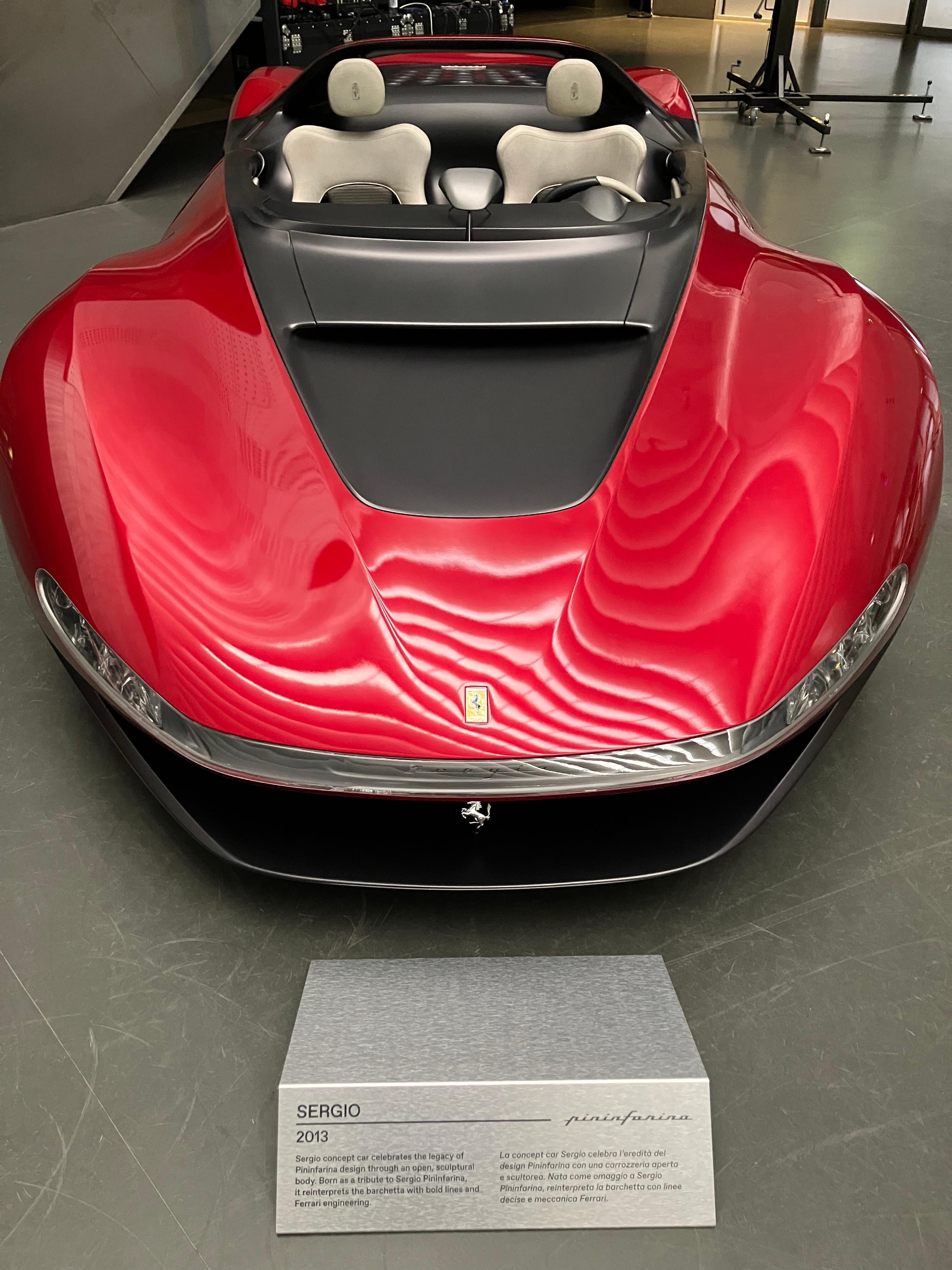 Ferrari concept car at MAUTO, the national automobile museum.