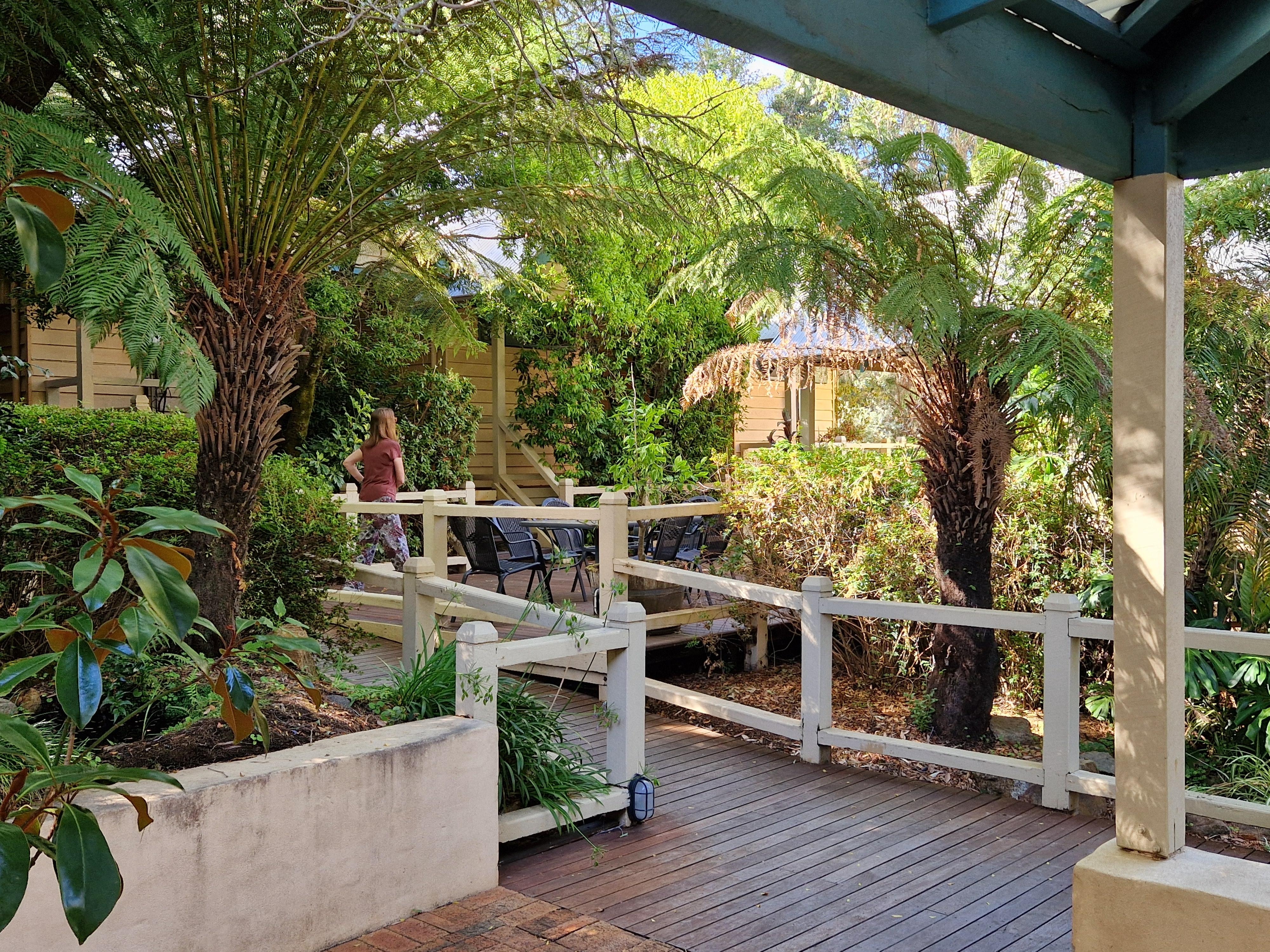 Walkway to the rooms