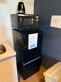 Microwave fridge and hot water heater