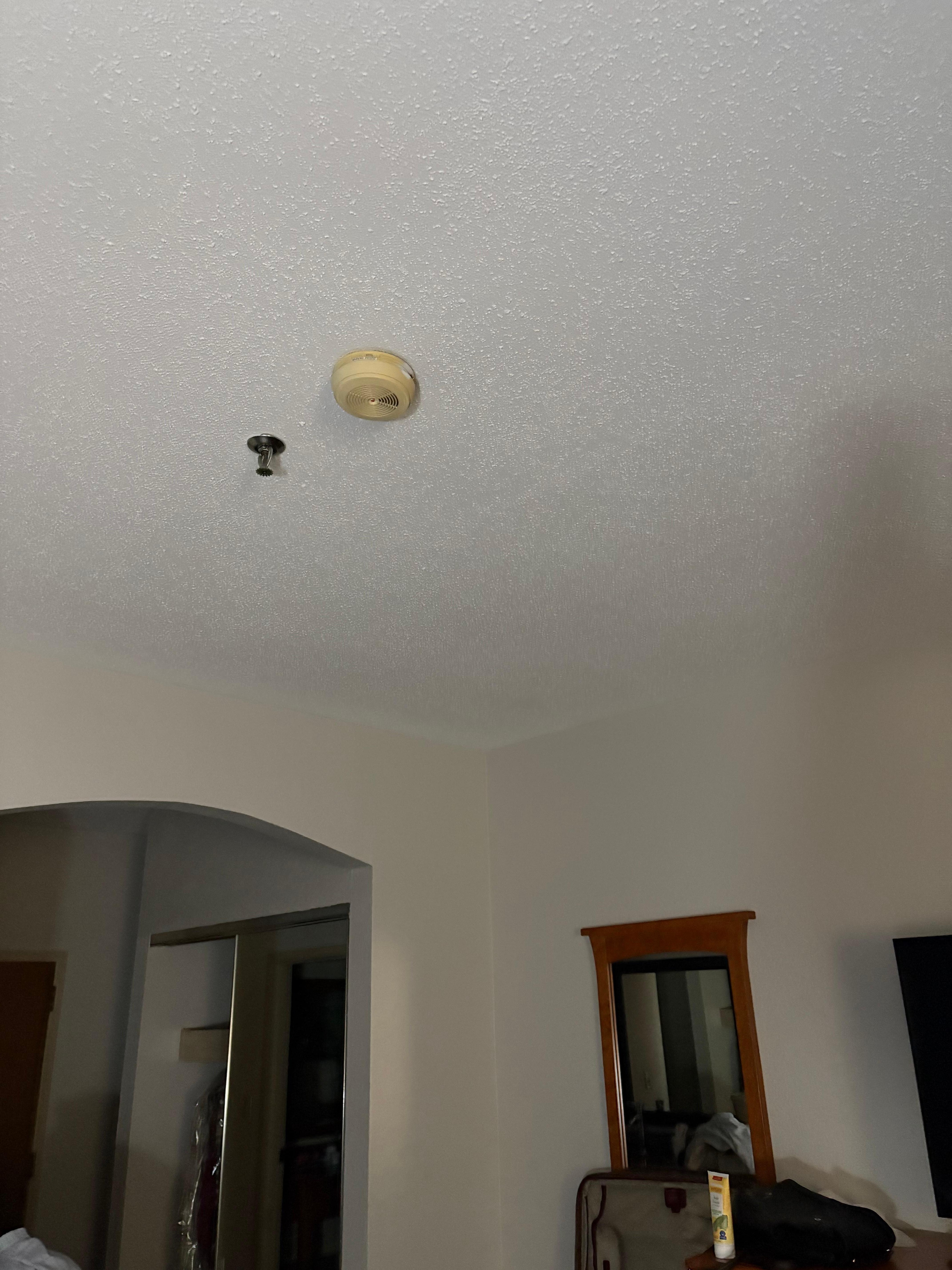 yellowed smoke detector